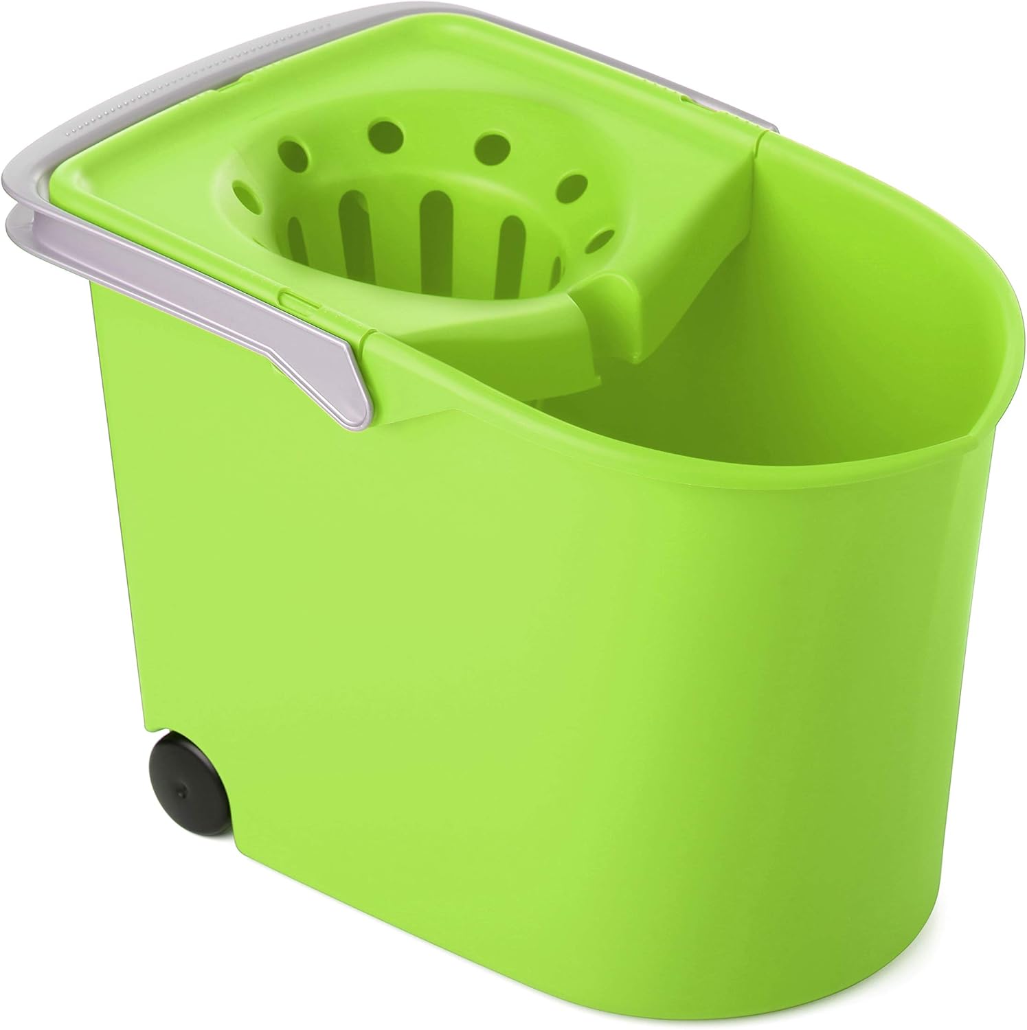 Amazon.com: Tatay Rectangle Squeezer Bucket with Wheels, Yellow, One ...