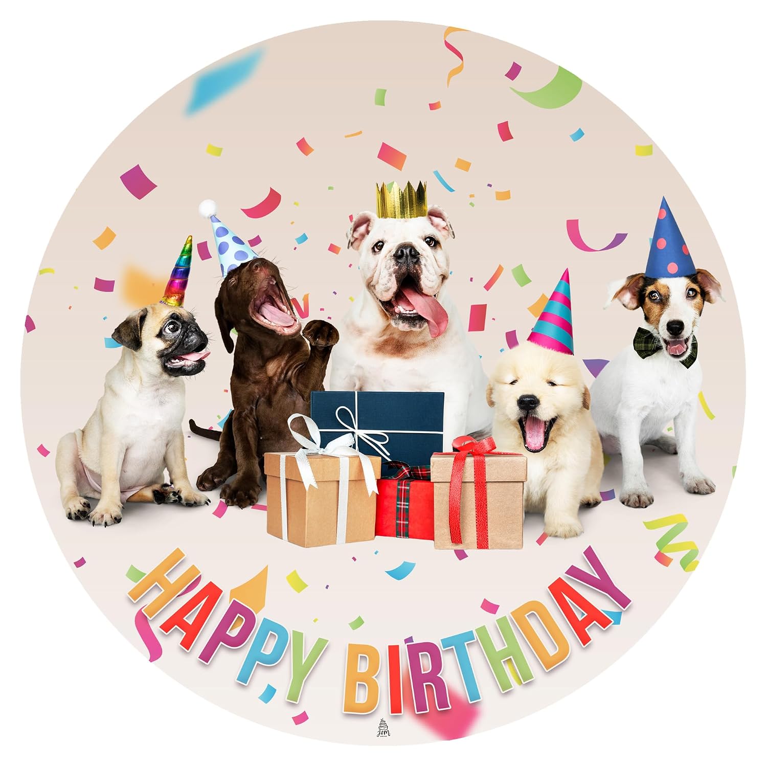 J&M DECO Essbare Tortenaufleger - Tortenaufleger Hund - Tortendeko Hund ...