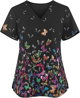 Scrubs para mujer, cómoda, ligera, duradera, suave, elástica, con ...