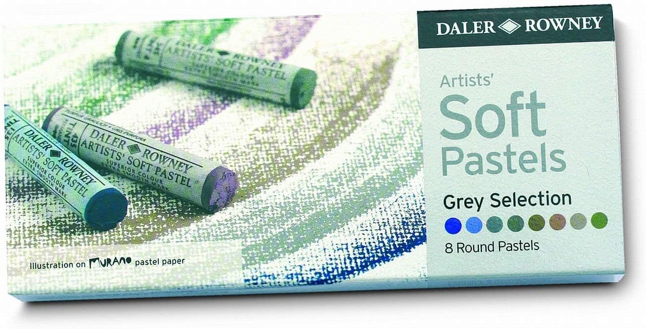 Daler Rowney 153901008 Grey Soft Pastel Set (Pack of 8) : Amazon.co.uk ...