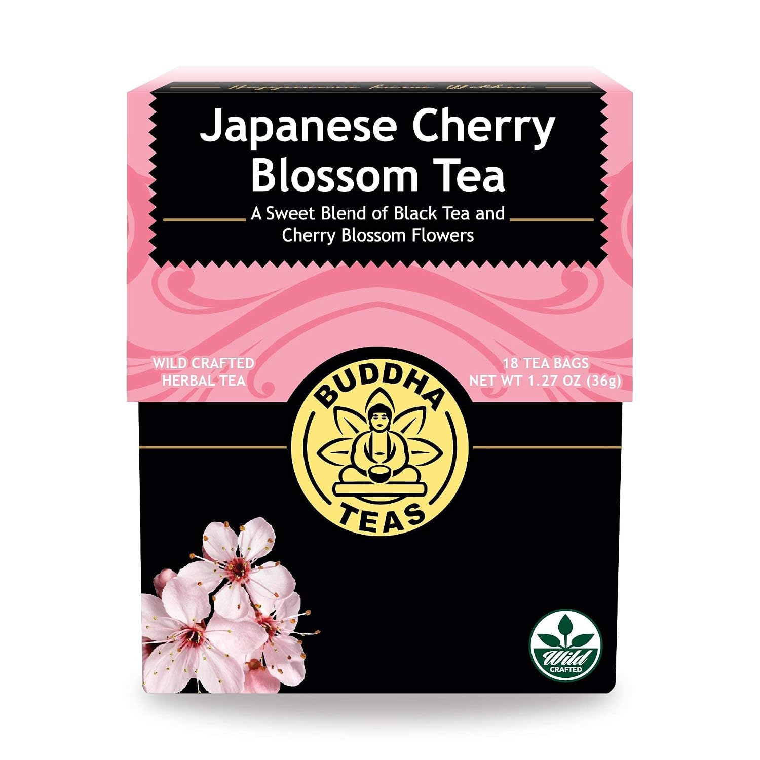 Amazon.com : Buddha Teas Japanese Cherry Blossom Tea - OU Kosher, 18 ...