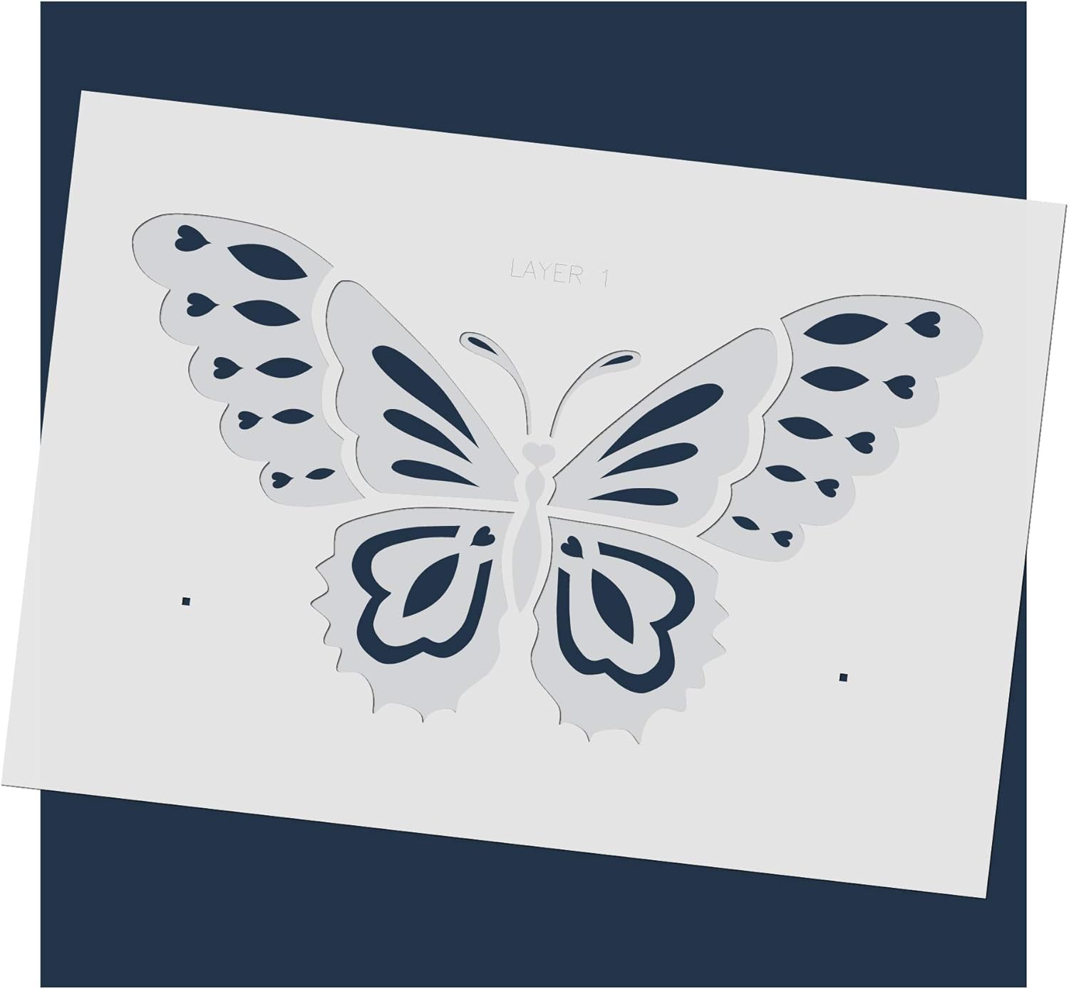 The Stencil Studio Beautiful Butterfly 2 Layer Stencil - Reusable ...