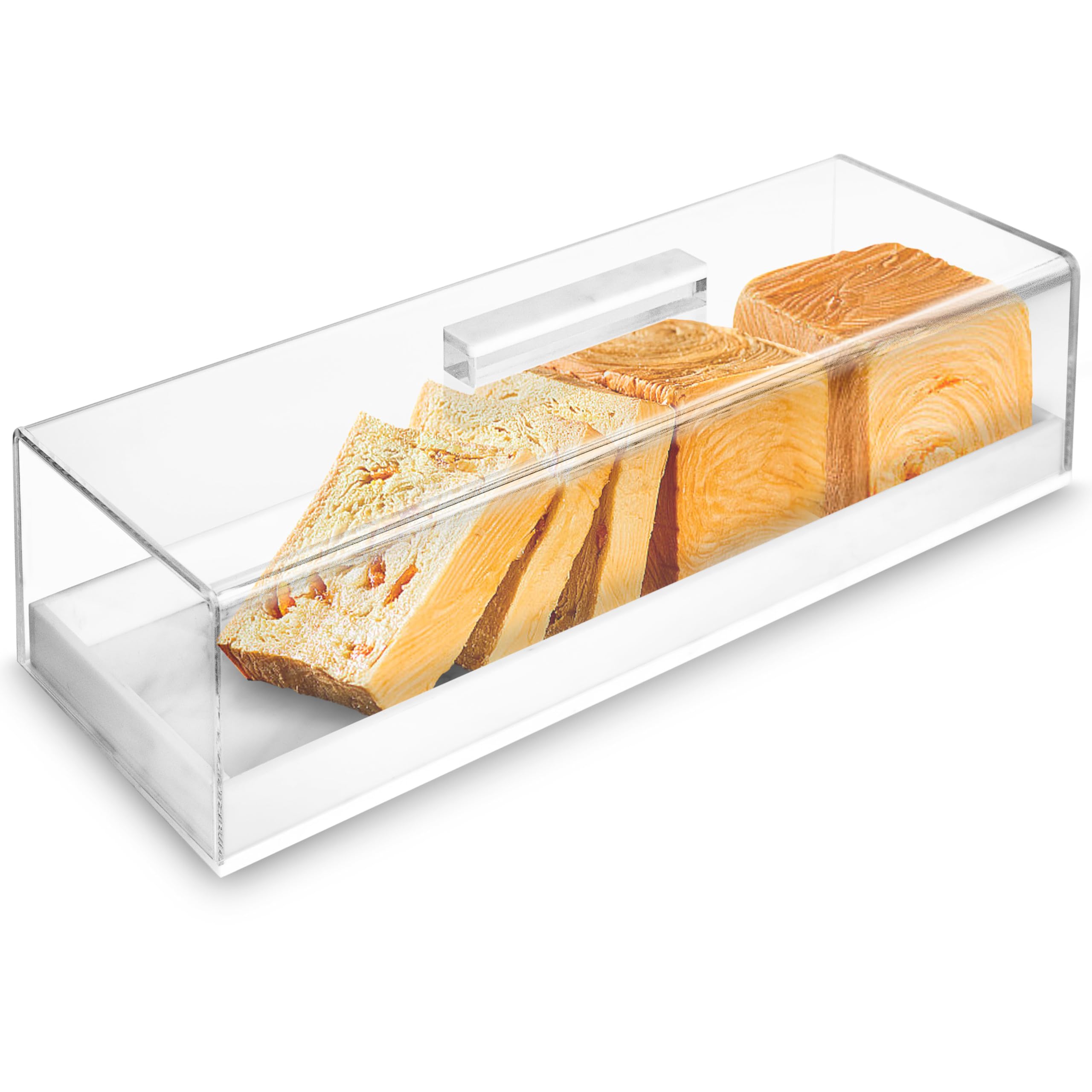 Acrylic Rectangular Cake Tray - Multifunctional Cake Stand with Cover ...