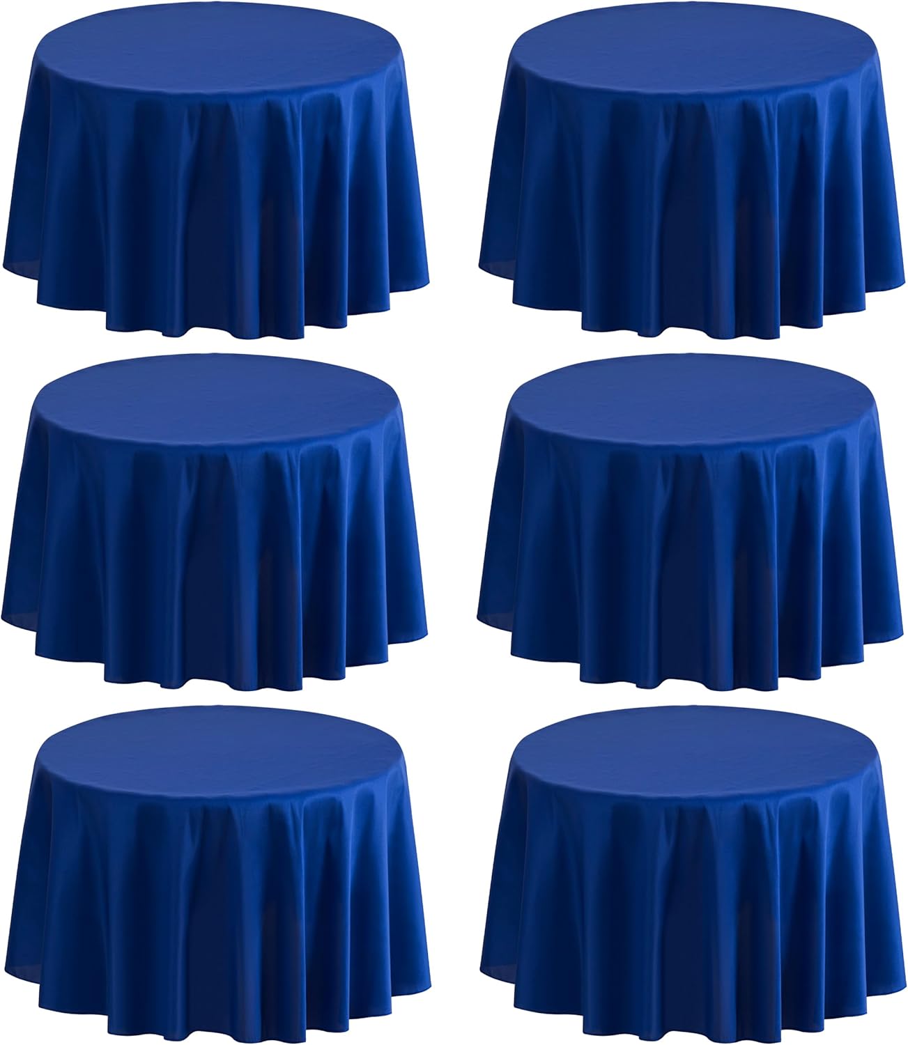 Amazon.com: joybest 6 Pack Round Tablecloths 90 Inch Polyester Table ...