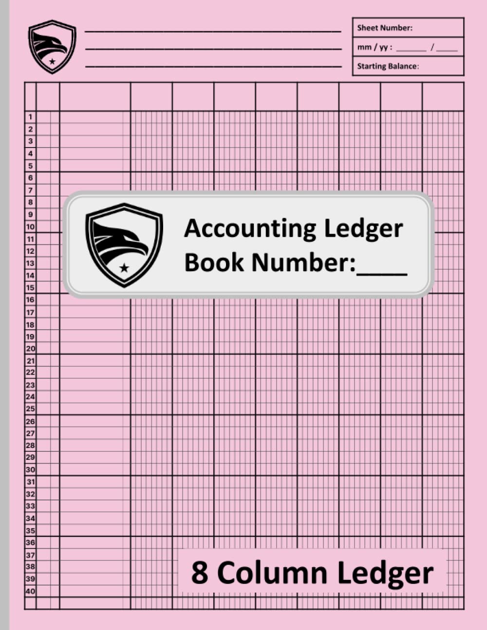 Amazon.com: 8 Column Accounting Ledger Book : Large Simple Columnar ...