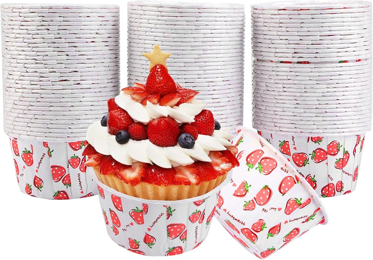 Amazon.com: 100PCS Cupcake Baking Cups, Safe Food Grade Mini Cupcake ...