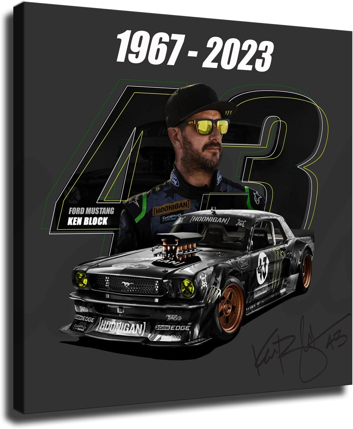 Amazon.com: Ken Block Signature Poster Canvas Art Poster and Wall Art ...