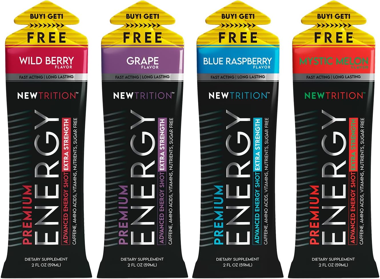 Amazon.com: NewTrition Extra Strength Energy Shots, Caffeine Energy ...