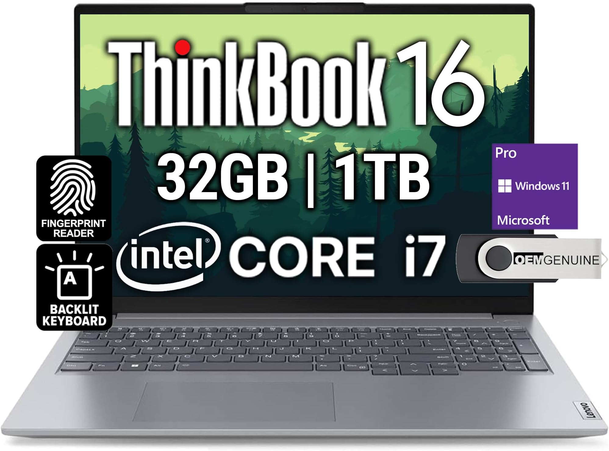 Amazon.com: Lenovo ThinkBook 16 G7 16" FHD+ Laptop Computer, Intel ...
