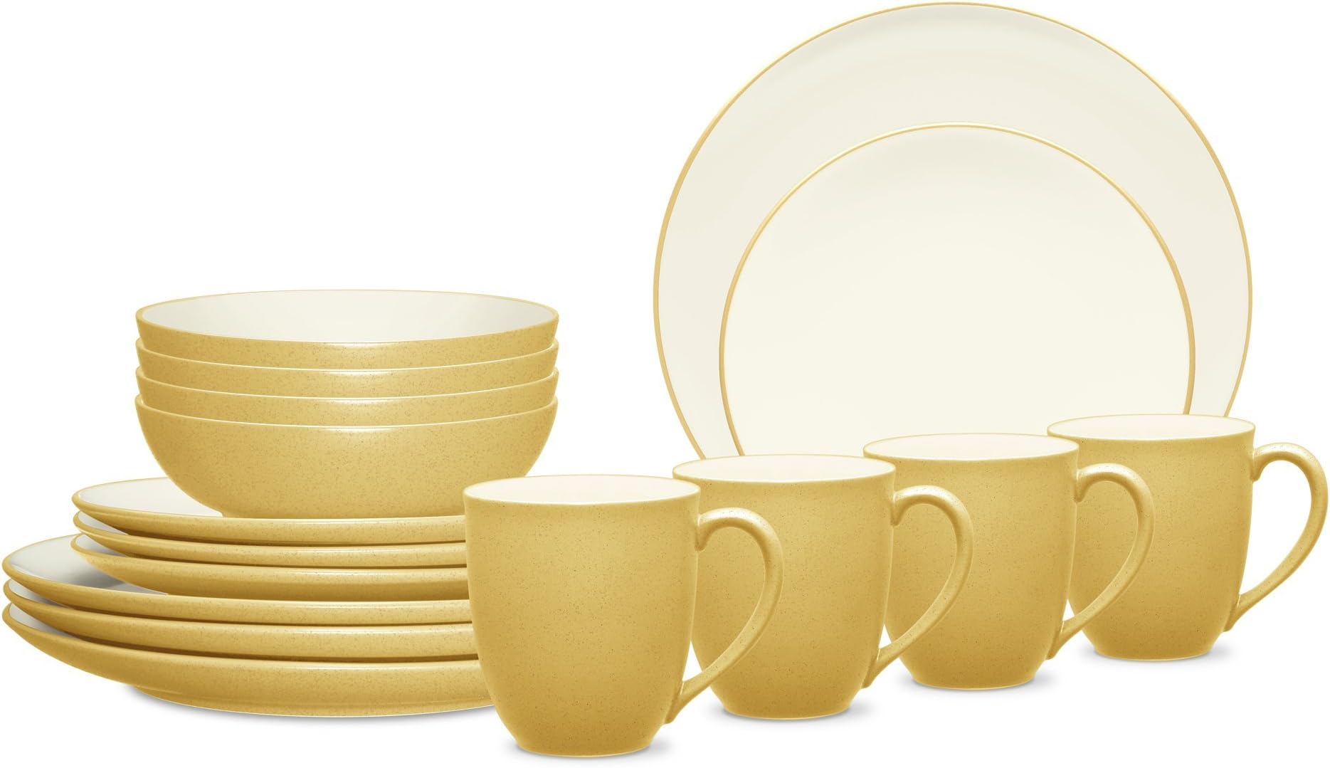 Amazon.com | Colorwave 16 Piece Dinnerware Set Color: Mustard: Noritake ...