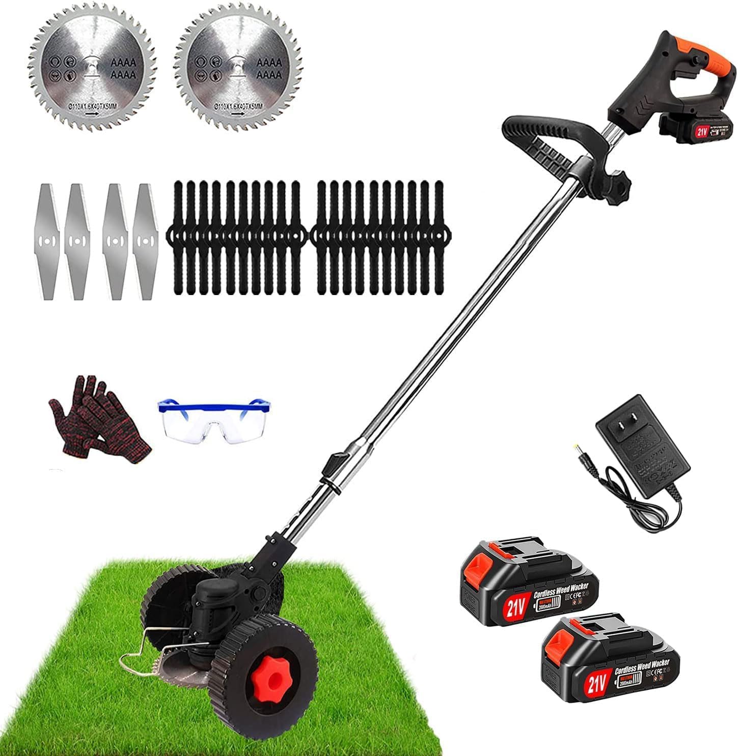 Amazon.com: FuzhuNais Weed Wacker, 21V Electric Cordless Eater ...