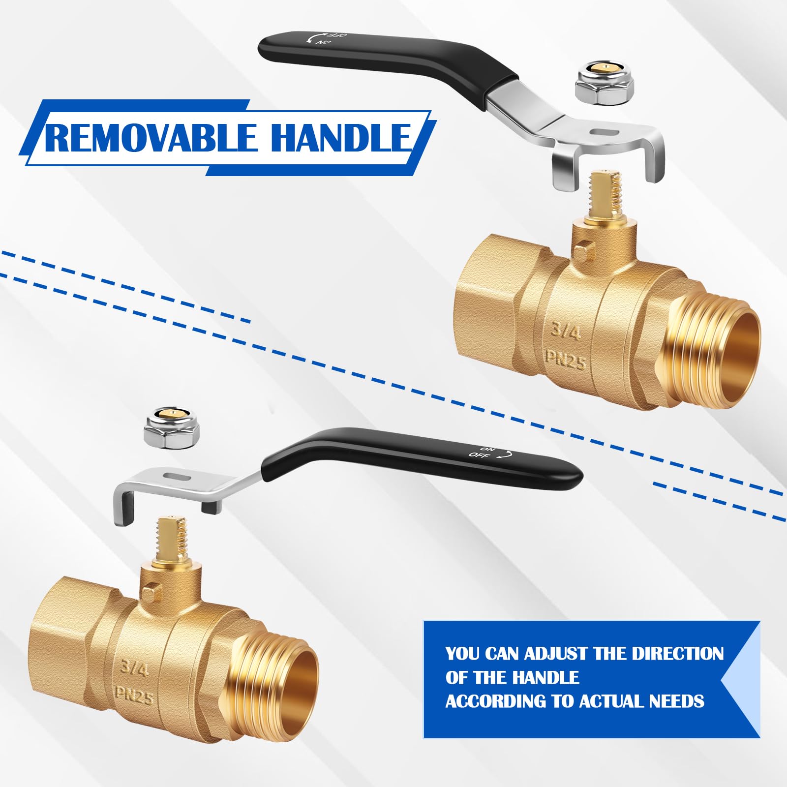Snapklik.com : Upgraded Garden Hose Shut Off Valve, Full Flow Water ...