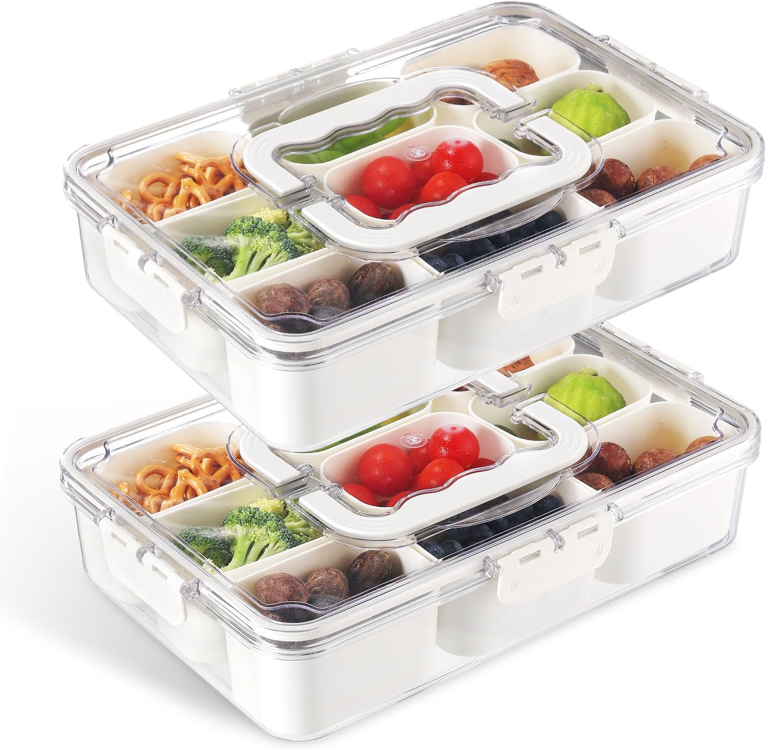 Amazon.com | Trust Bliss Snackle Box Container, Premium 2-Pack Divided ...