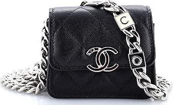 Amazon.com: Chanel, Pre-Loved Coco Enamel Strap Flap Clutch with Chain ...