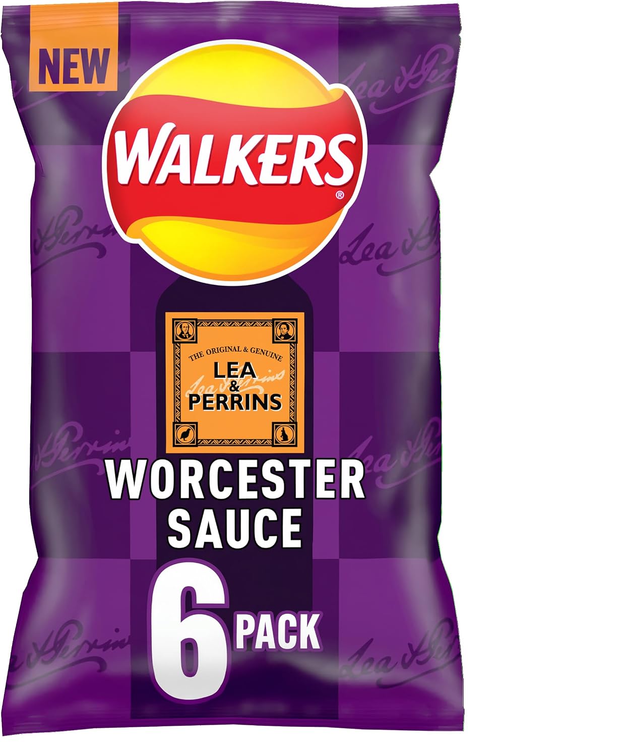 Walkers Lea & Perrins Worcester Sauce Multipack Crisps 6x25g : Amazon ...