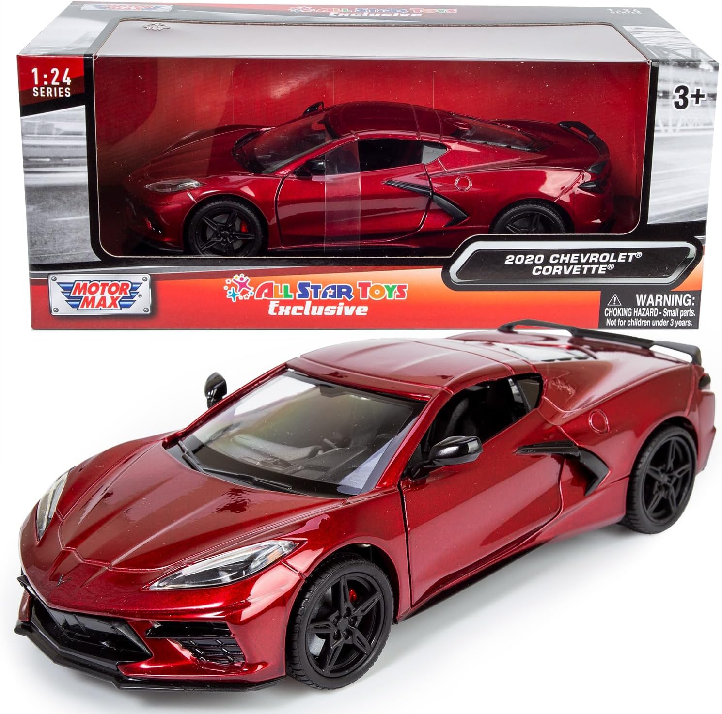 Amazon.com: SR1 Performance C8 Corvette Z51 Model 1:18 with High Wing ...