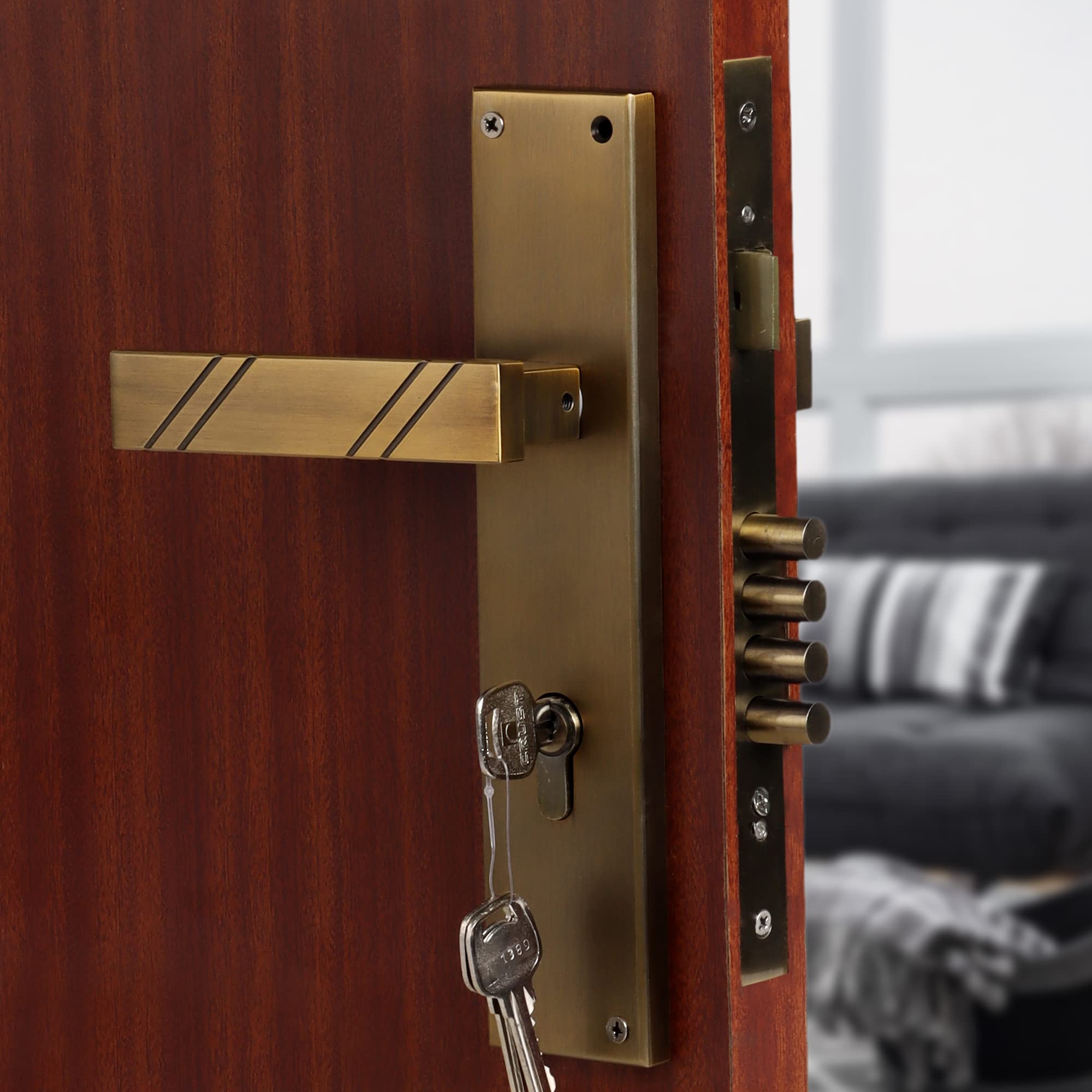 Voltizi Heavy Duty Mortise Main Door Lock | Bedroom Door Lock Set with ...