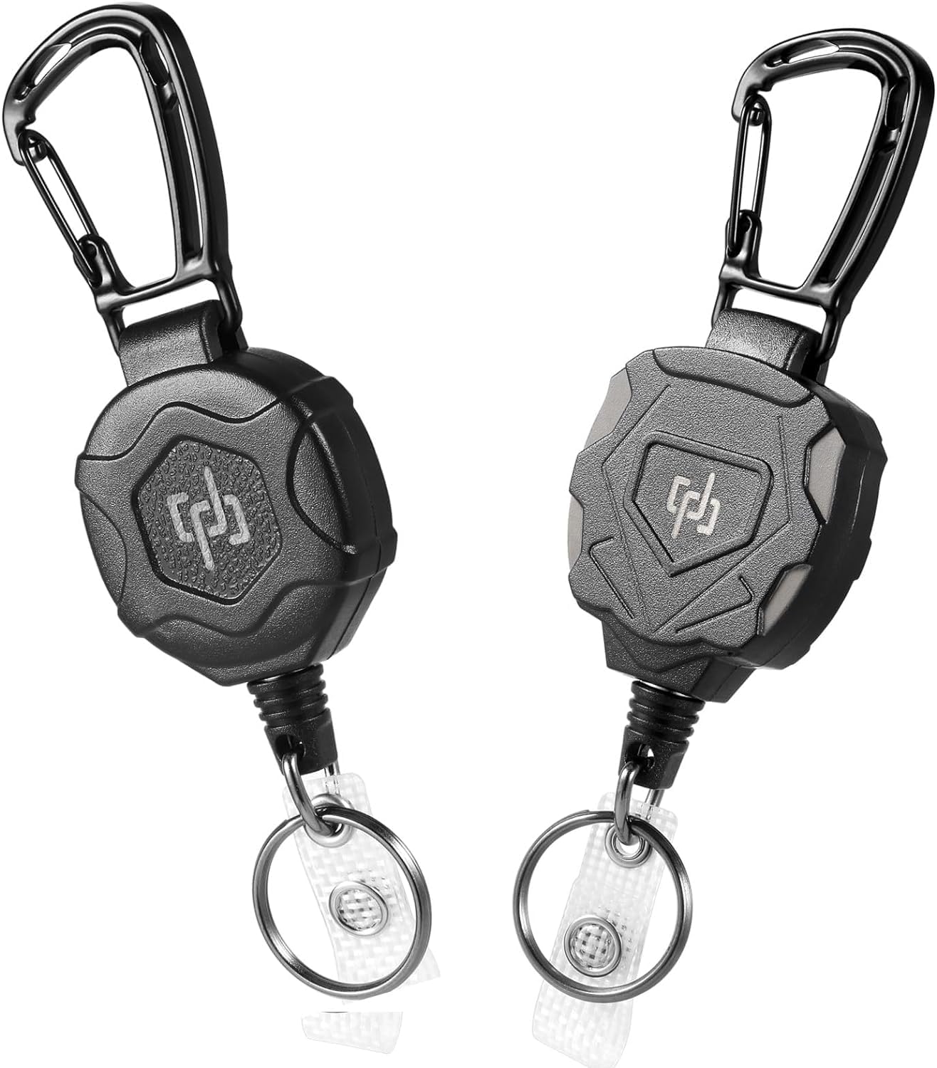 MNGARISTA 2 Pack Retractable Key Chain, Heavy Duty Carabiner Badge ...