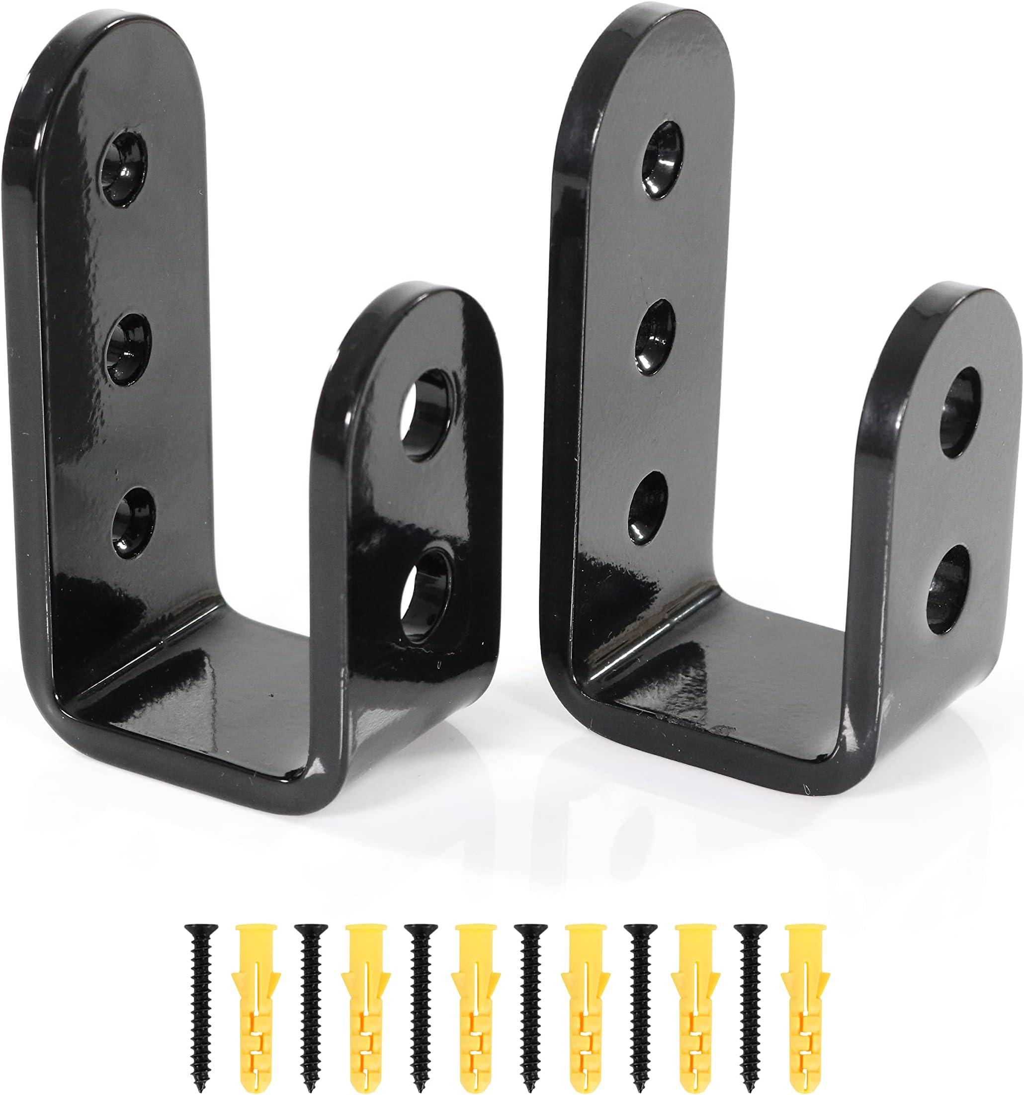2 Pack Door Barricade Clamps U Brackets Bar Security Heavy Duty for ...