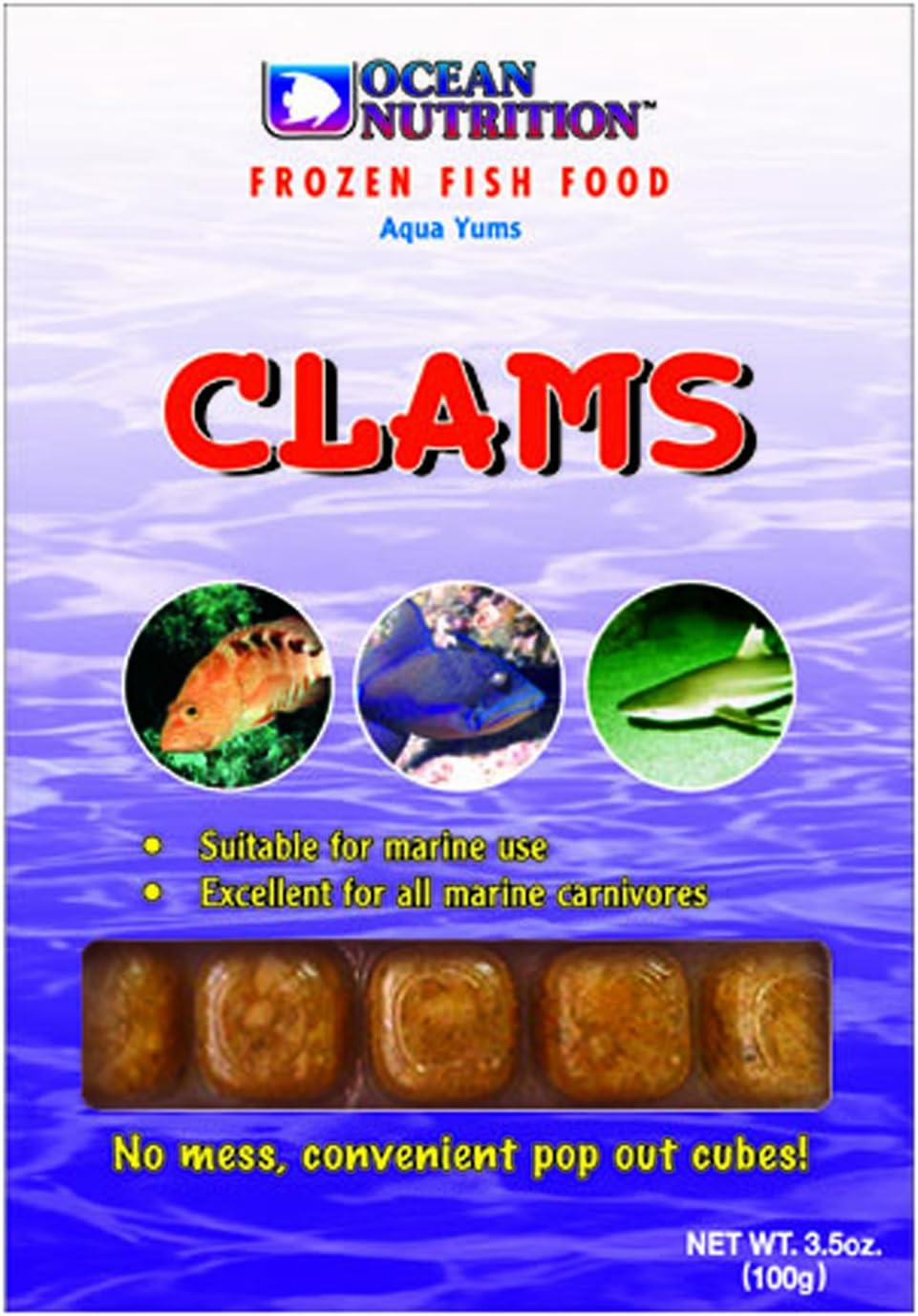 Amazon.com: Ocean Nutrition Formula Clams Cube Frozen Food, 3 oz : Pet ...
