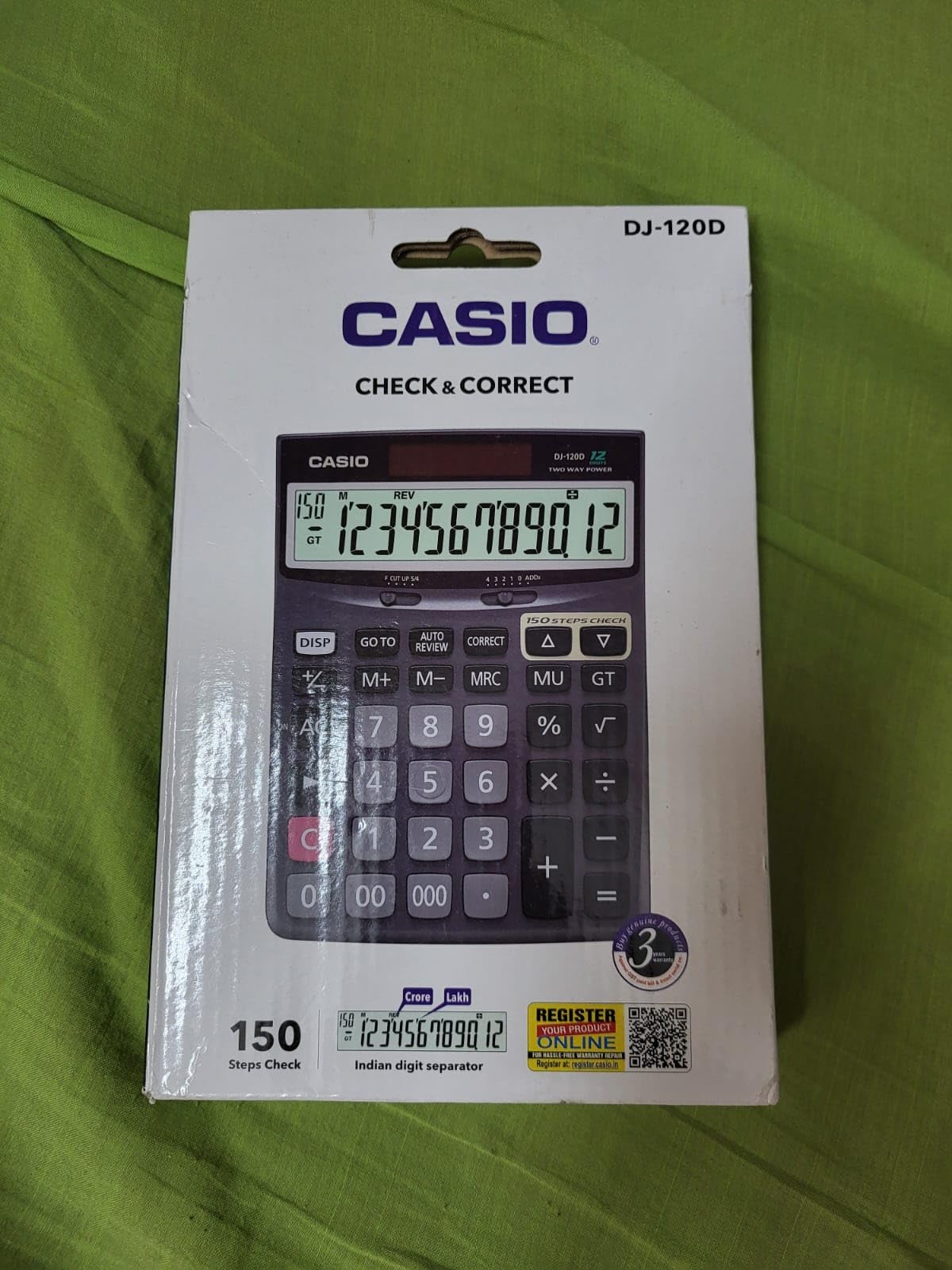 Casio DJ-120D 150 Steps Check and Correct Desktop Calculator with ...