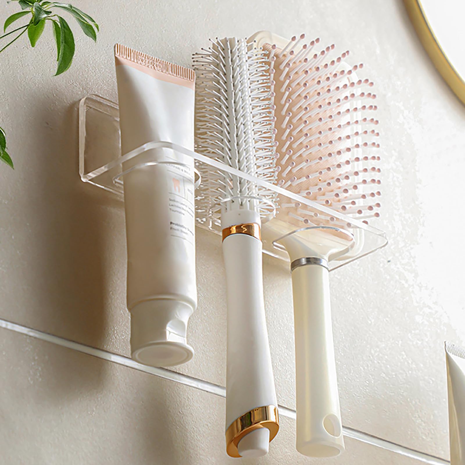 Amazon.com: CCREDONE Acrylic Hair Brush Holder for Bathroom Adhesive ...