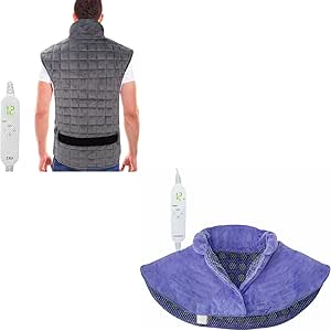 Amazon.com: 38" x 24" Full Weighted Heating Pad for Neck and Shoulder ...
