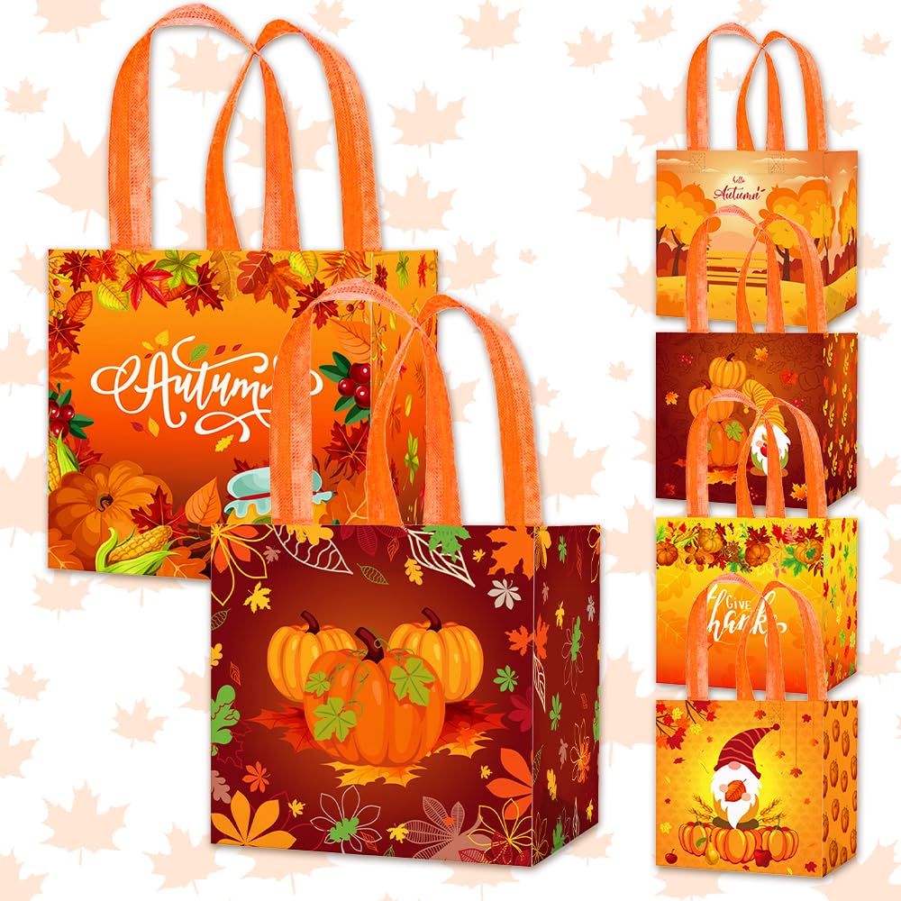 Amazon.com: Hying 6PCS Thanksgiving Gift Bags for Gift Wrap Kids ...