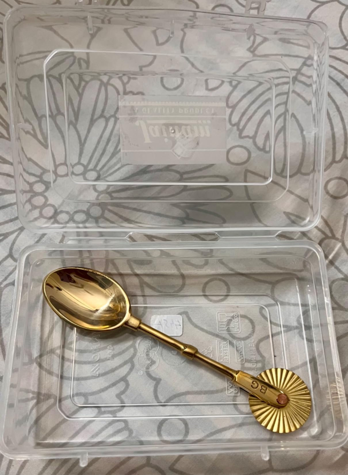 Jainamware Premium Pure Brass Karanji Cutter Tool, 2 in 1 Brass Spoon ...