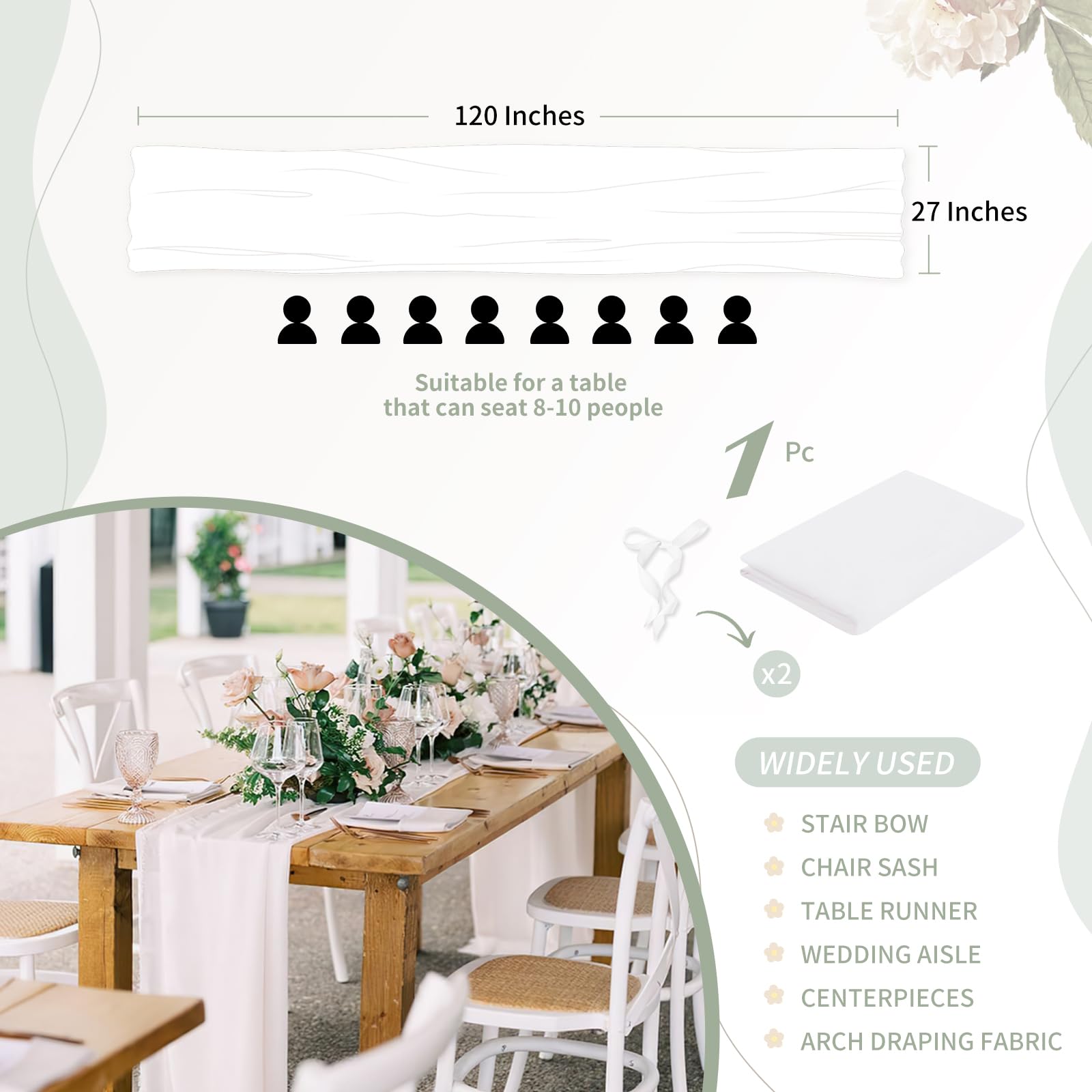 What Size Table Runner For Table That Seats 8 10 People