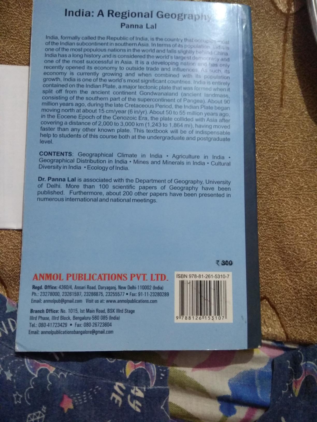 Amazon.in: Buy India A Regional Geography Book Online at Low Prices in ...
