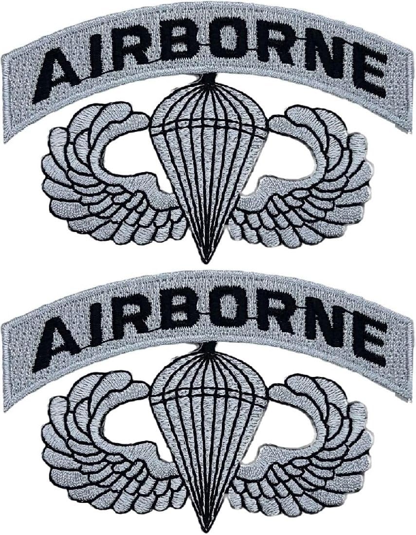 Amazon.com: Airborne Jump Wings Paratrooper Patch 2PC Bundle Set - 3.5 ...