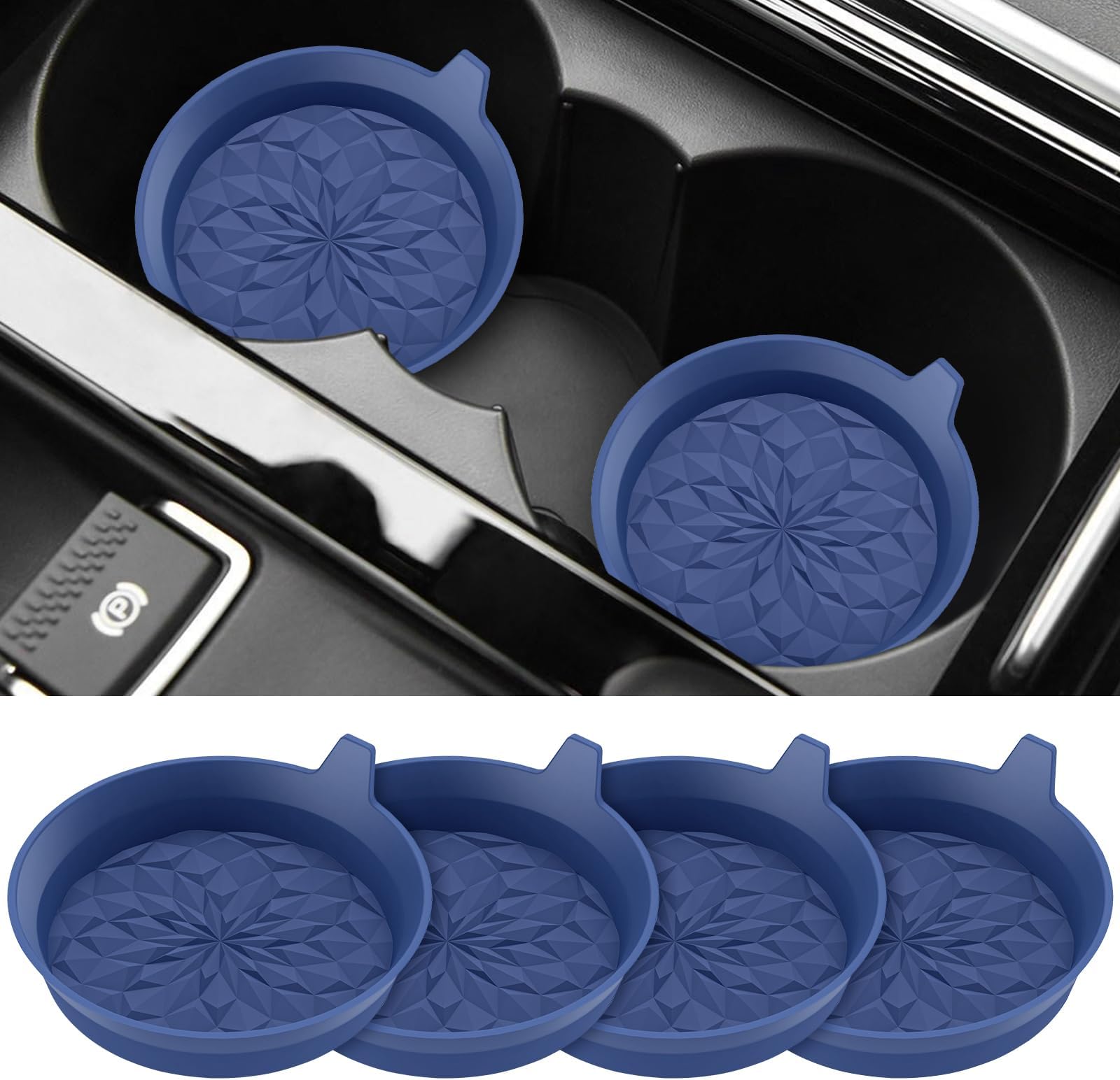 Amazon.com: ME.FAN Car Cup Coaster [4 Pack] Silicone Car Coasters/Cup ...