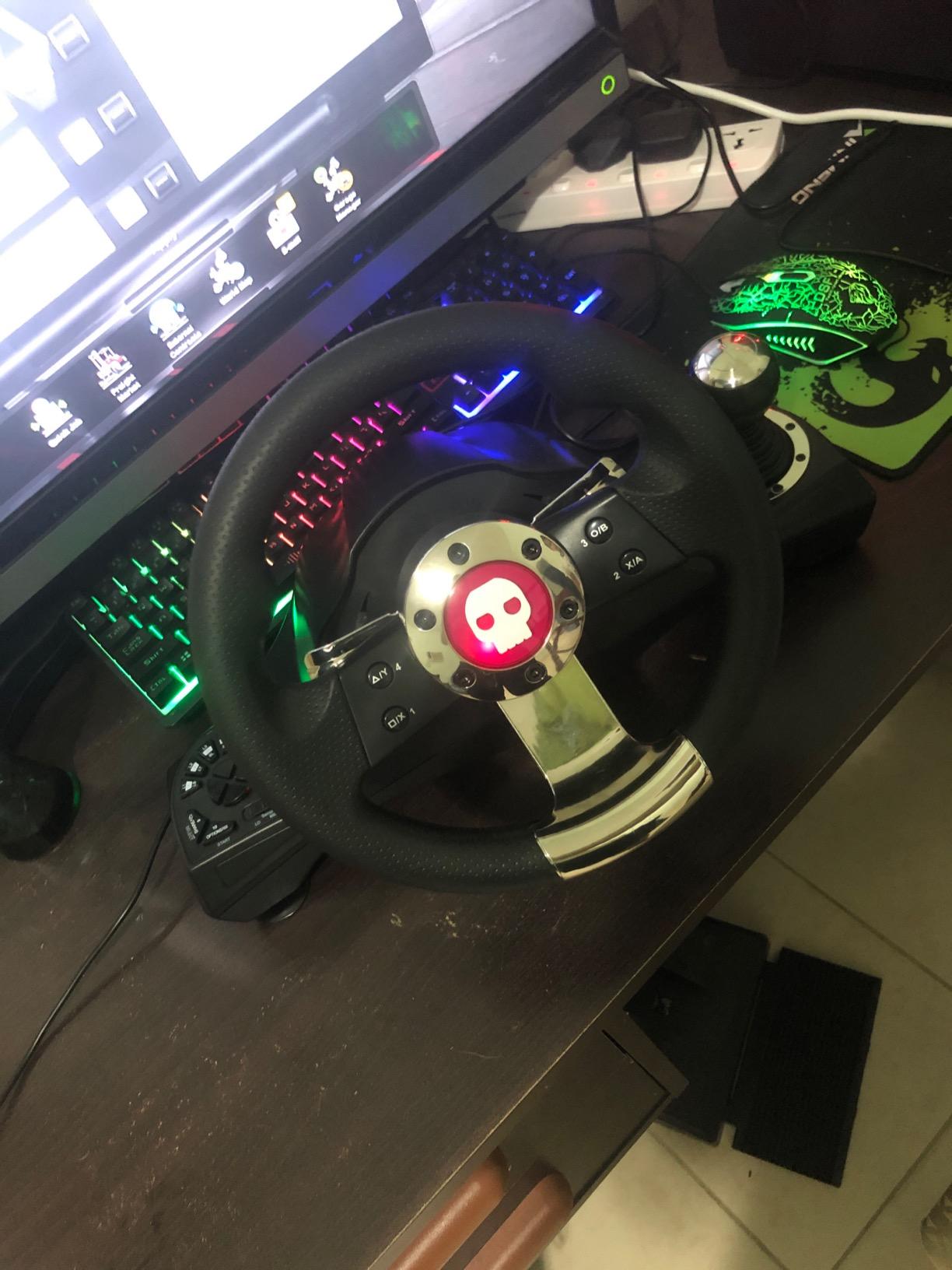 Numskull Pro Racing Wheel with Pedals and Gearstick Shifter for Xbox ...