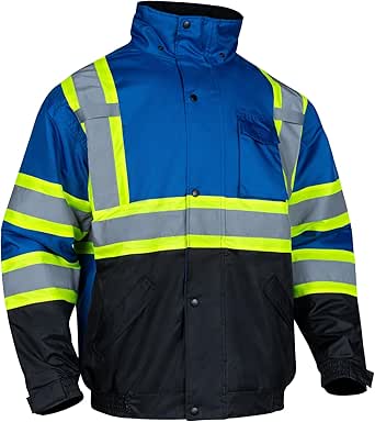 Amazon.com: FONIRRA High Visibility Reflective Jackets for Men Hi Vis Waterproof Class 3 Safety ...