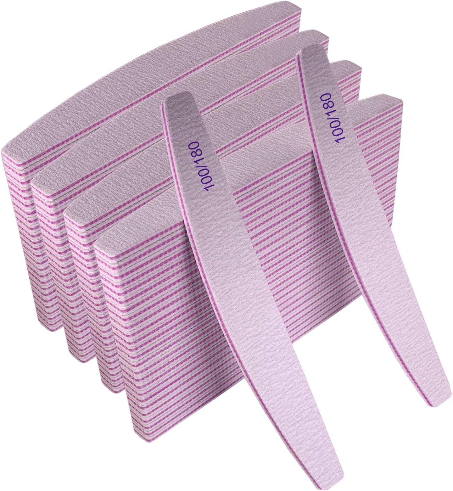 Amazon.com : 200 Pcs Nail Files 100/180 Grit Double Sides Emery Boards ...