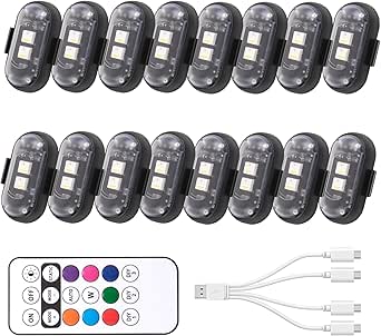Amazon.com: Wireless LED Strobe Light with Remote Control,8 Colors ...