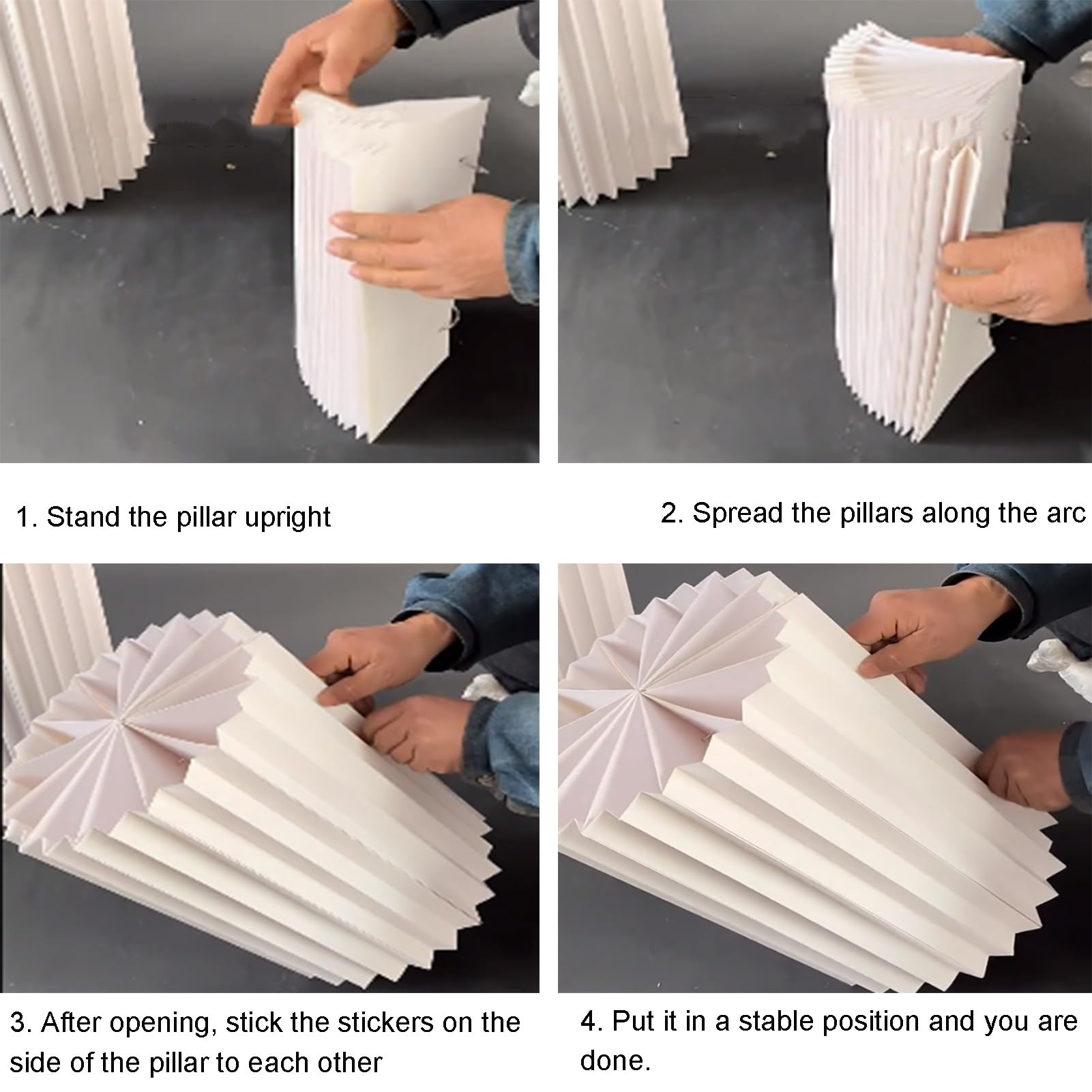 Cardboard Folding Into Pillars 3D Pillar Card Using The PAPER FLORIST