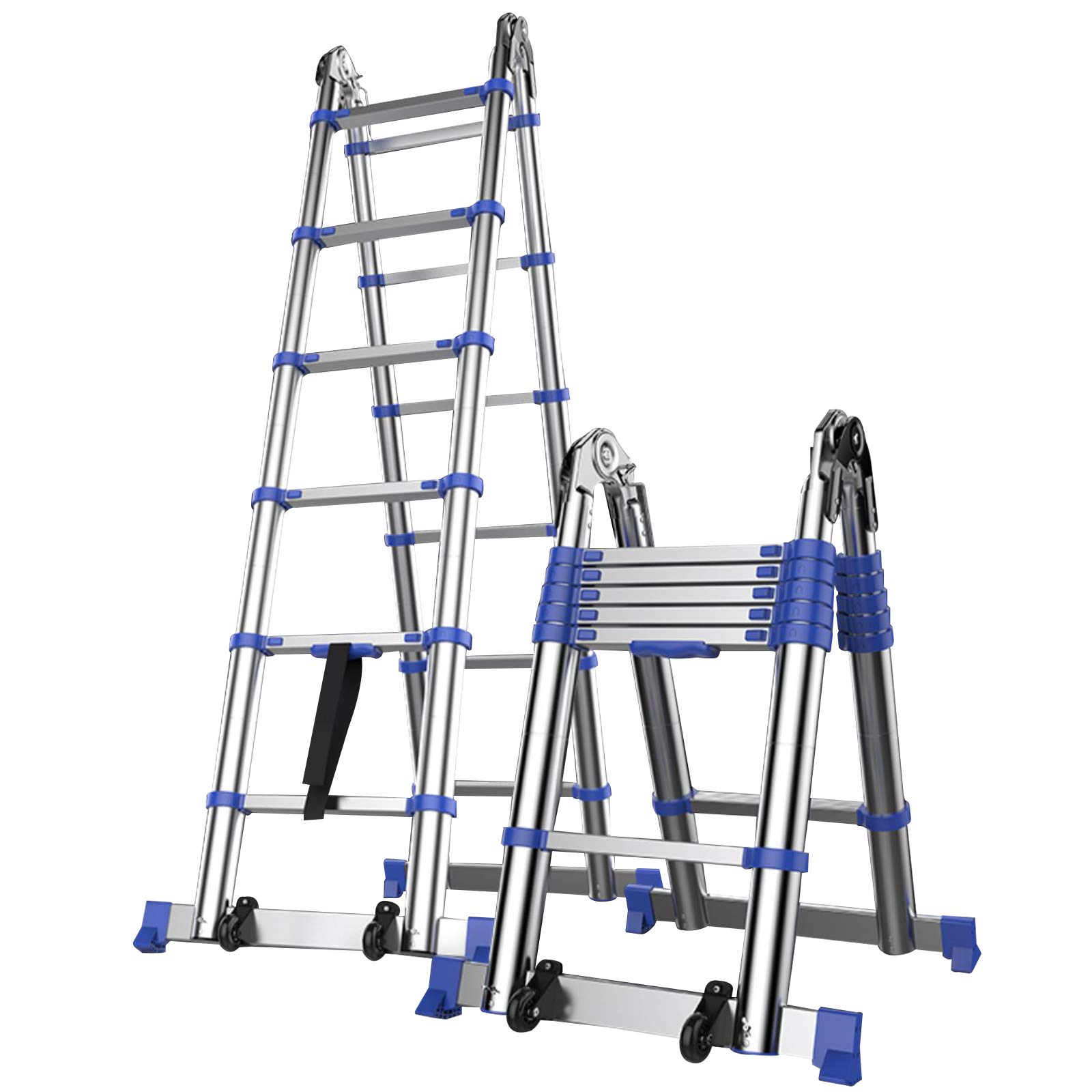 Buy Aluminum Multifunctional Folding Telescopic Ladder, Home Step ...