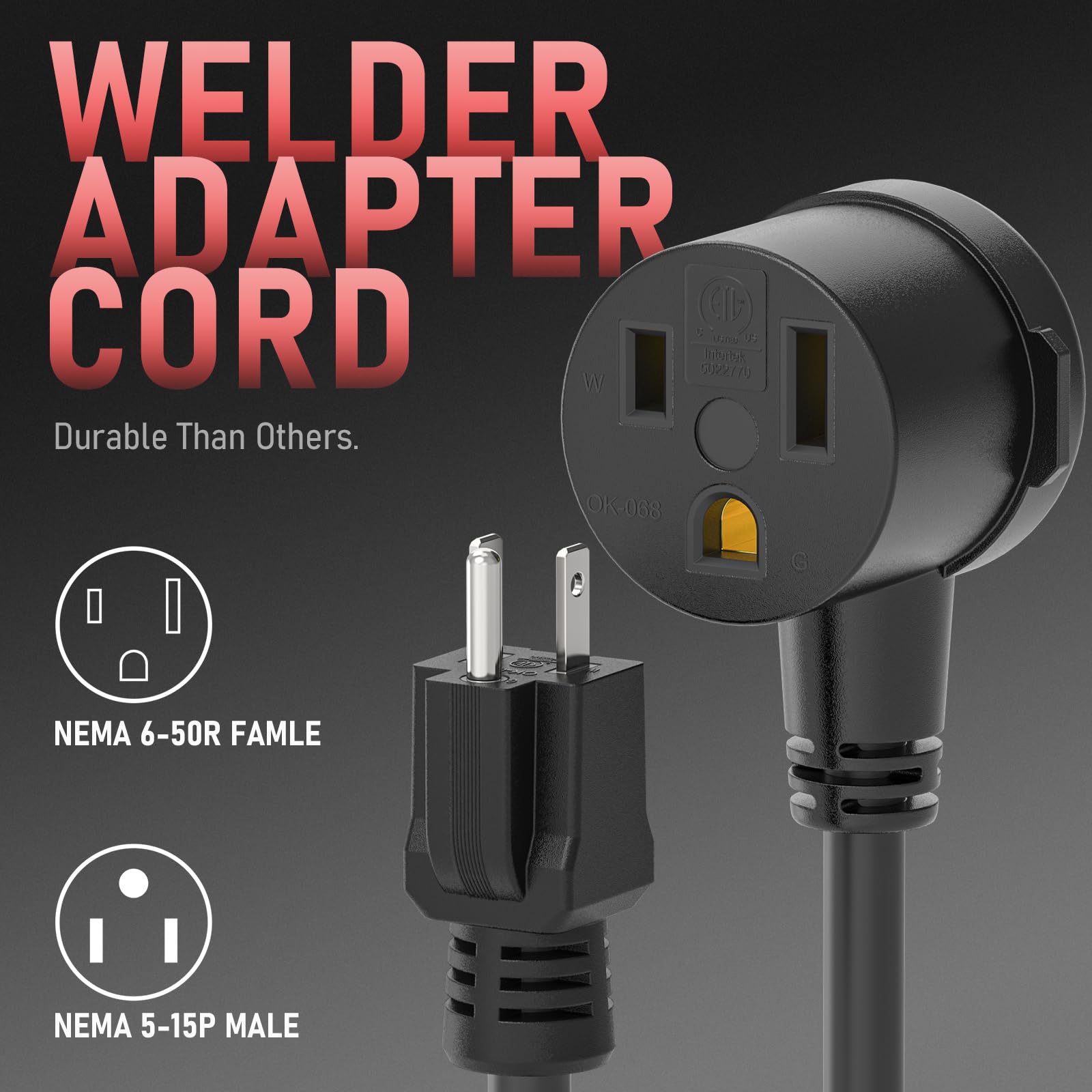 Snapklik.com : YESWELDER 12AWG Heavy-Duty Welder Adapter Cord
