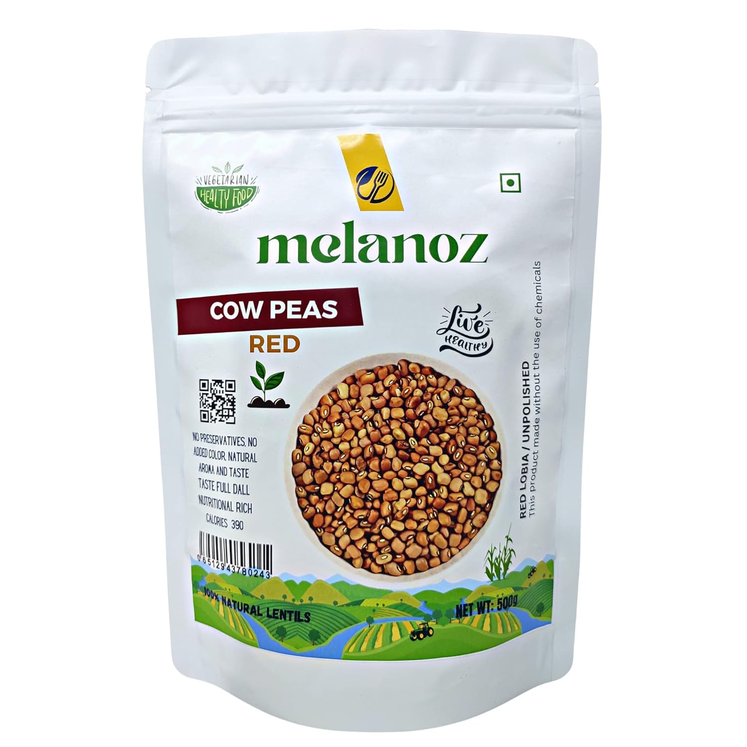 Melanoz Premium Cow Peas | Red Lobia, 500g : Amazon.in: Grocery ...