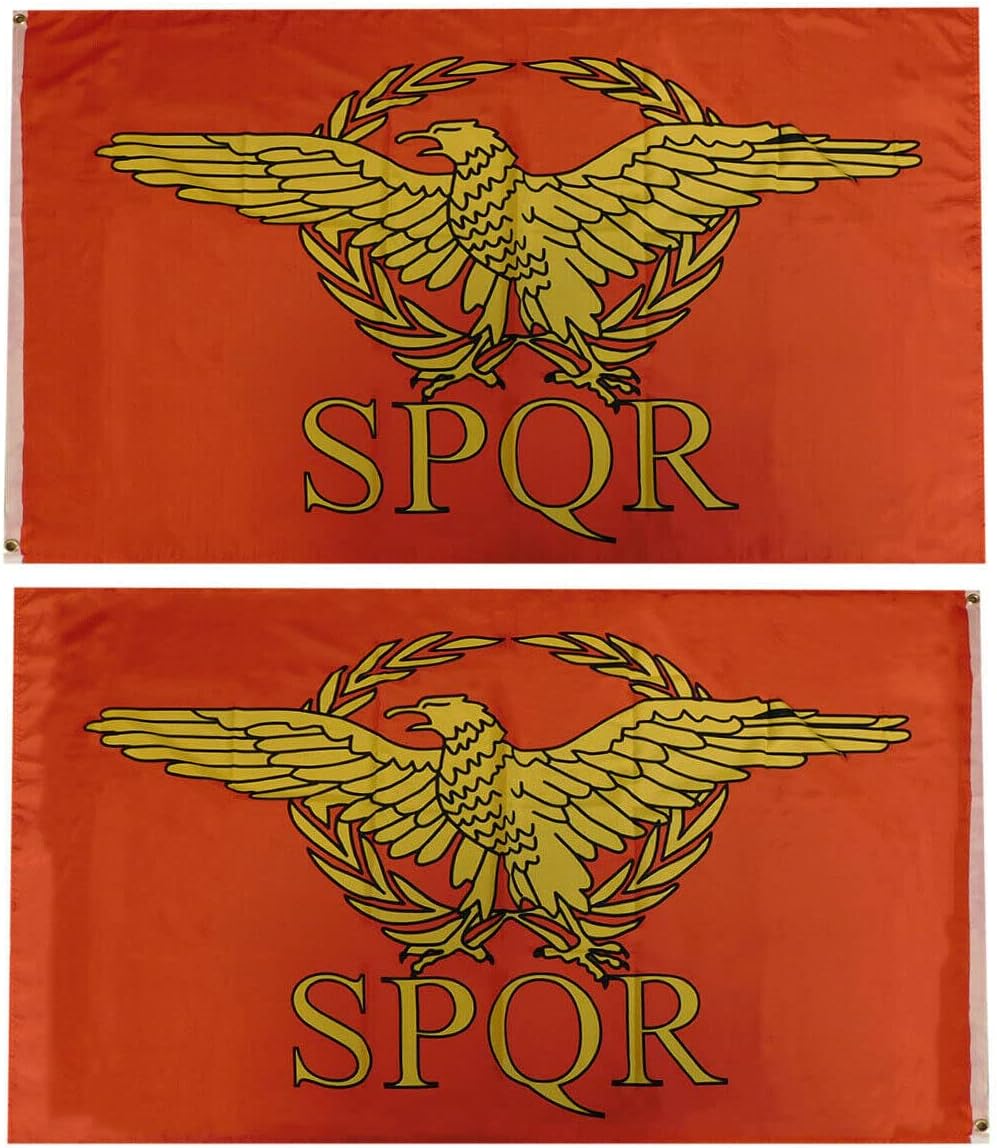 Amazon.com : Generic Flag for Garden, Room and Outdoor SPQR Red Gold ...