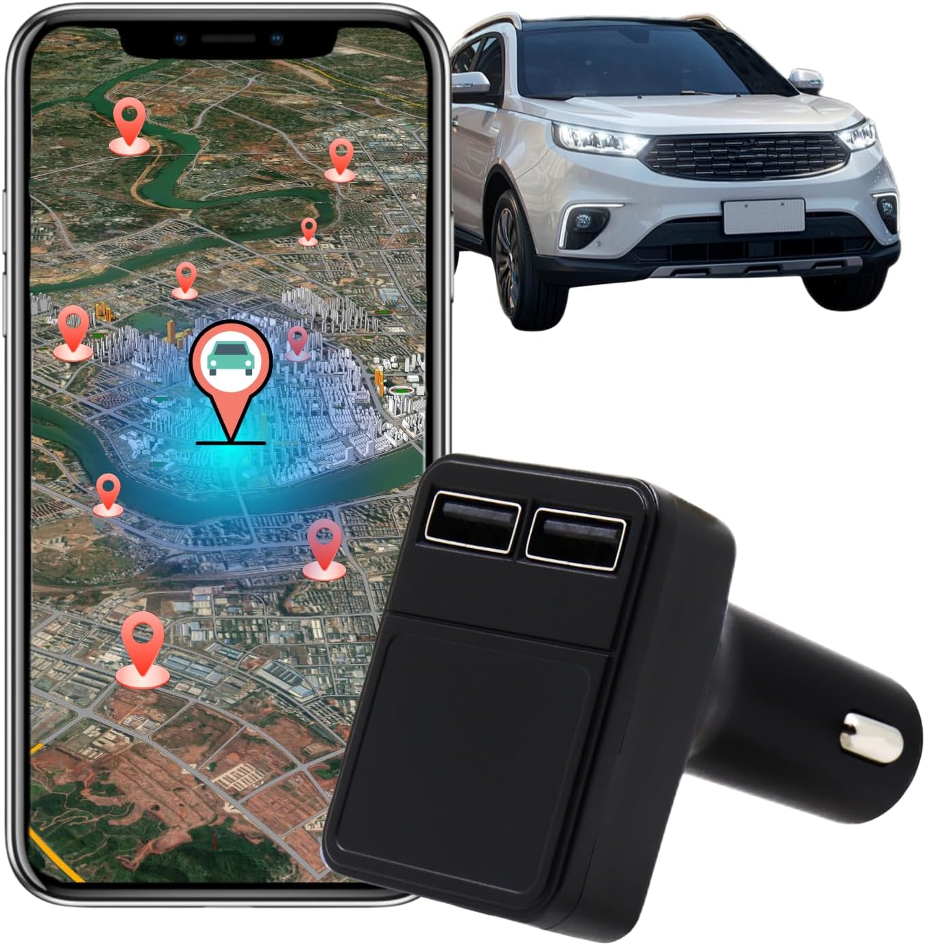 Amazon.com: Icamdoor GPS Tracker for Vehicles - Car charging GPS ...