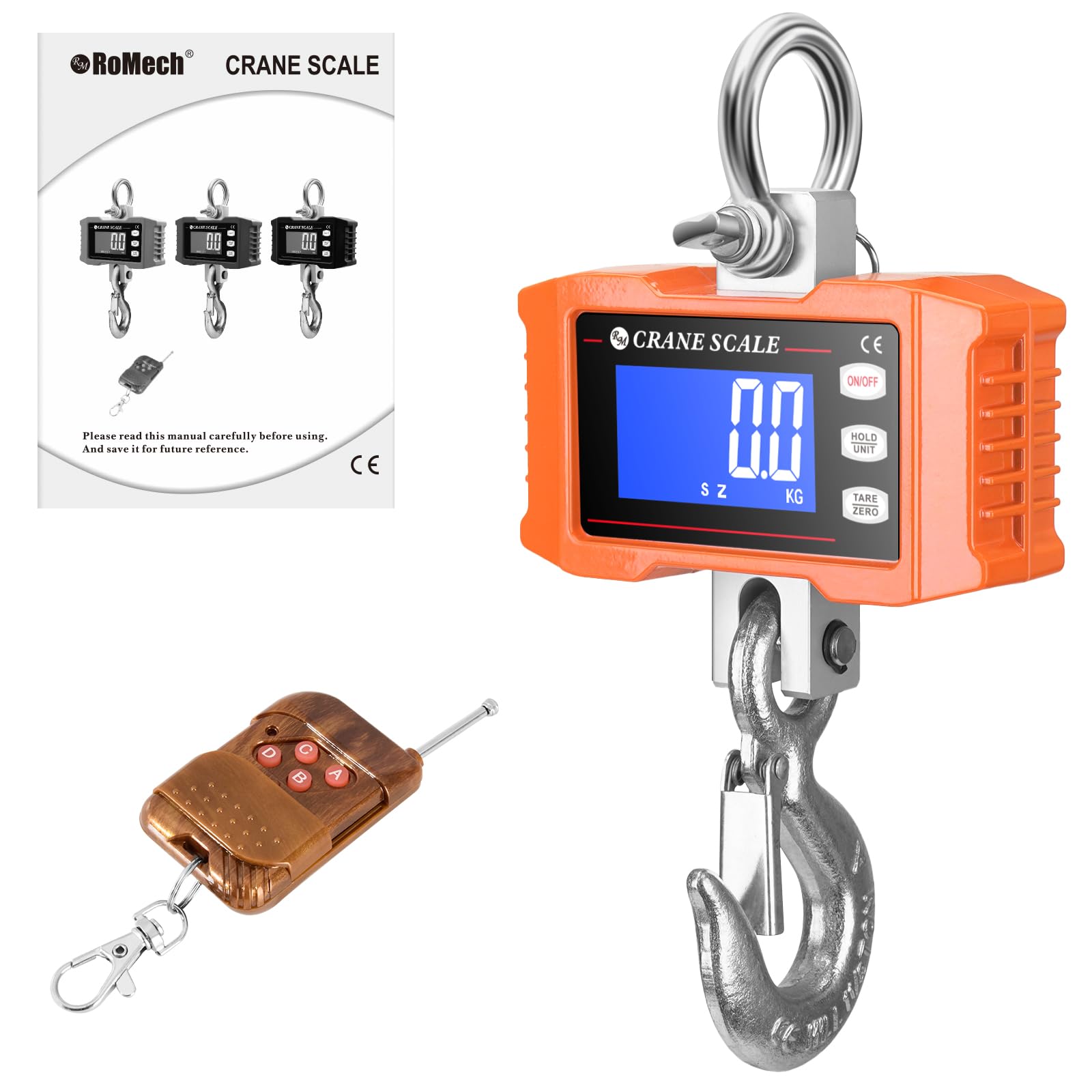 Heavy Duty Hook Scale For Weighing 1000kg Digital Hanging Crane Scale ...