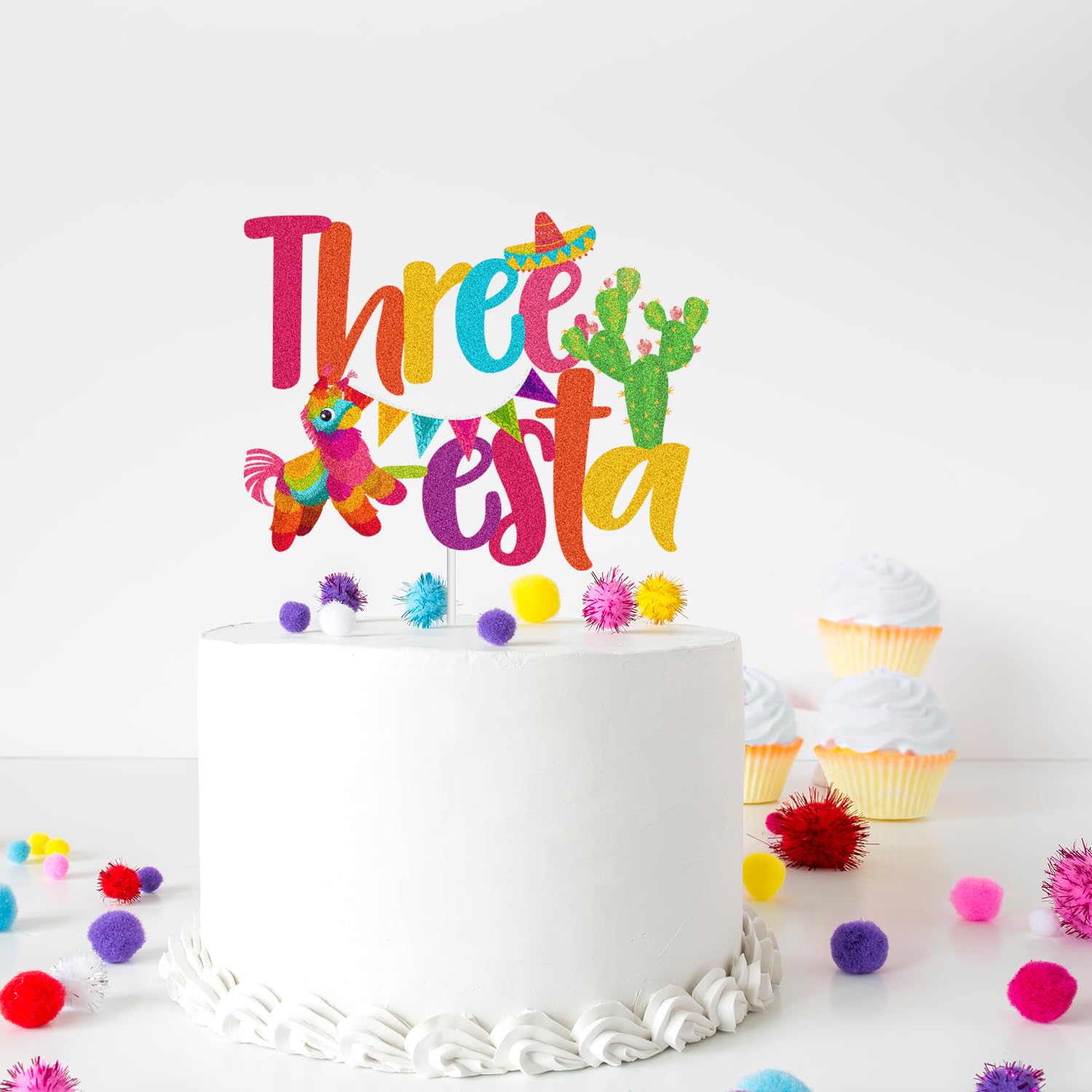 Snapklik.com : Three-esta Happy 3rd Birthday Cake Topper - Mexican ...