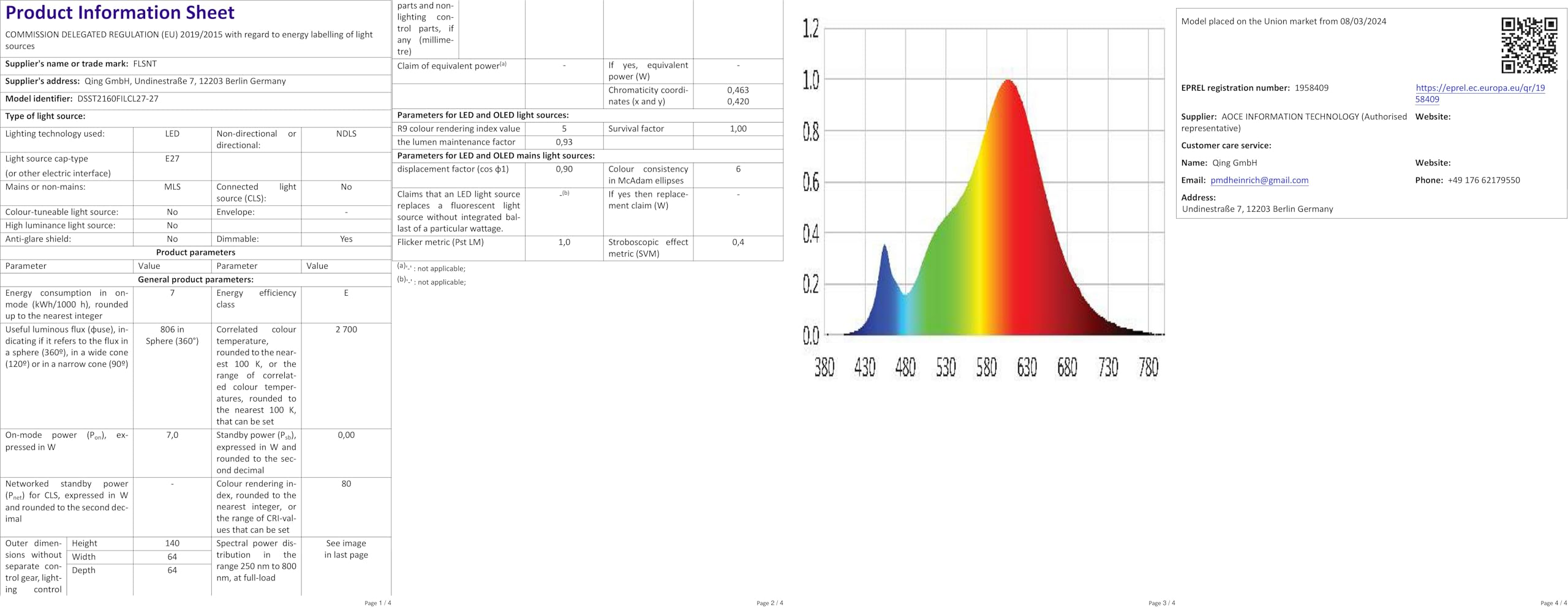 FLSNT E27 Screw Bulb 200W Equivalent, 3000LM Ultra Bright Edison Screw ...