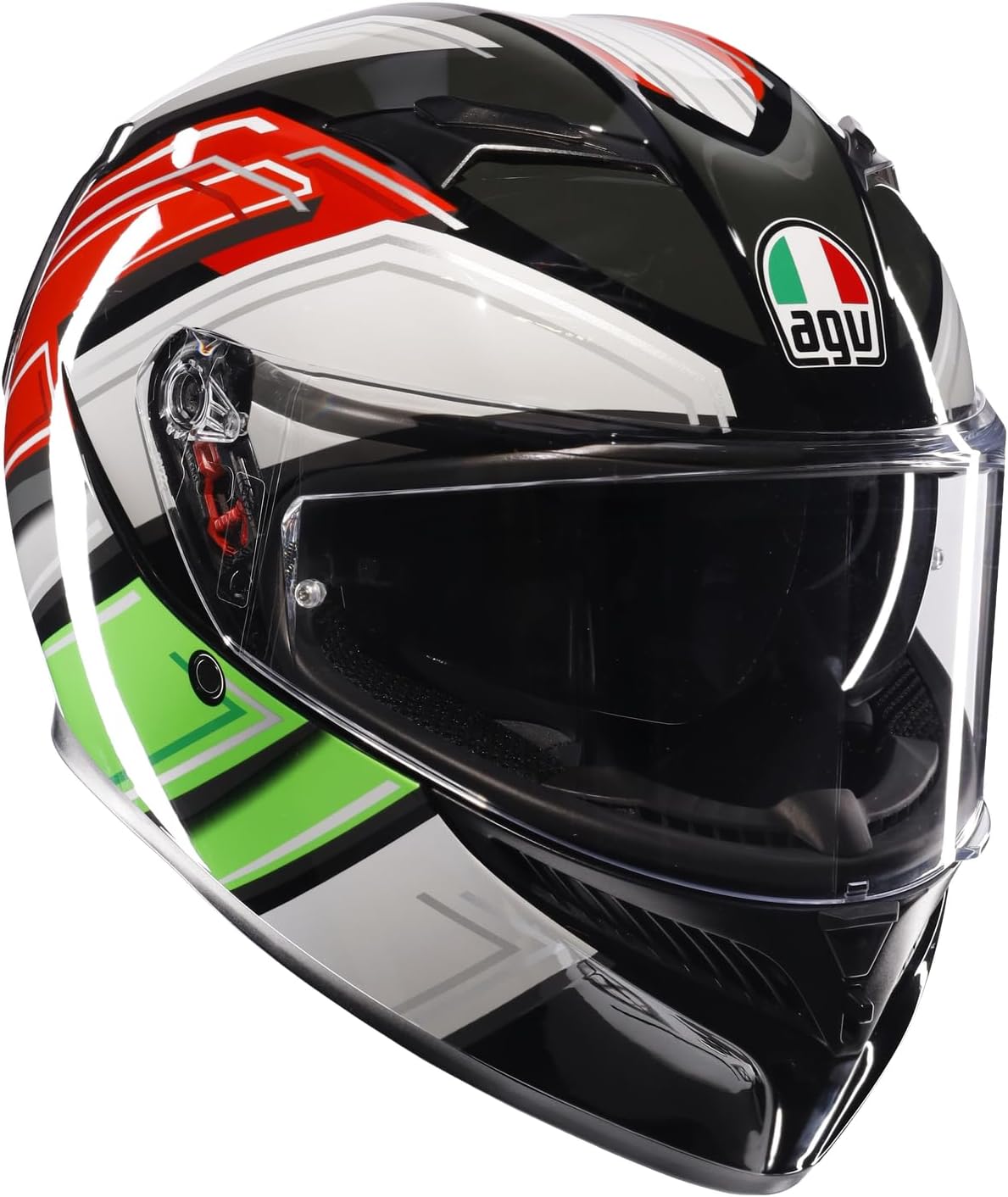 Amazon.co.jp: エージーブイ(Agv) K3 AGV JIST MPLK Asian Fit 007-WING BLACK/ITALY L フルフェイス アジアンフィット バイク用 ...