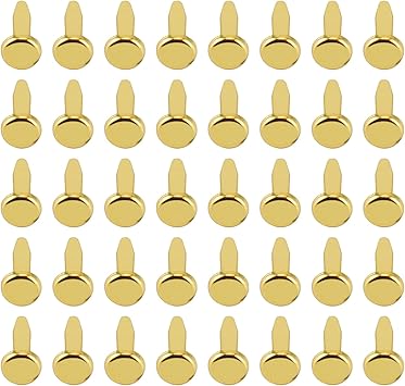 DAKFOOK 600 Pcs Gold Split Pins, Paper Fasteners Metal Mini Brads,Round ...