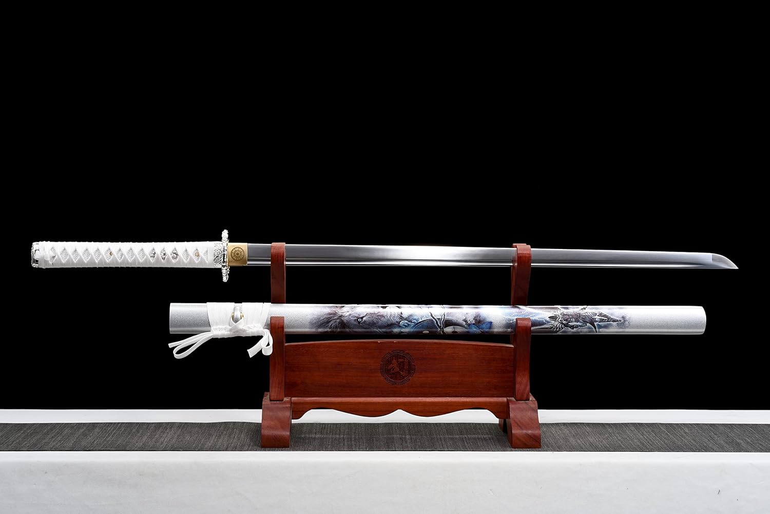 JIHPEN sword - Handmade Chokuto Ninjato Sword Spring Steel Blade with ...