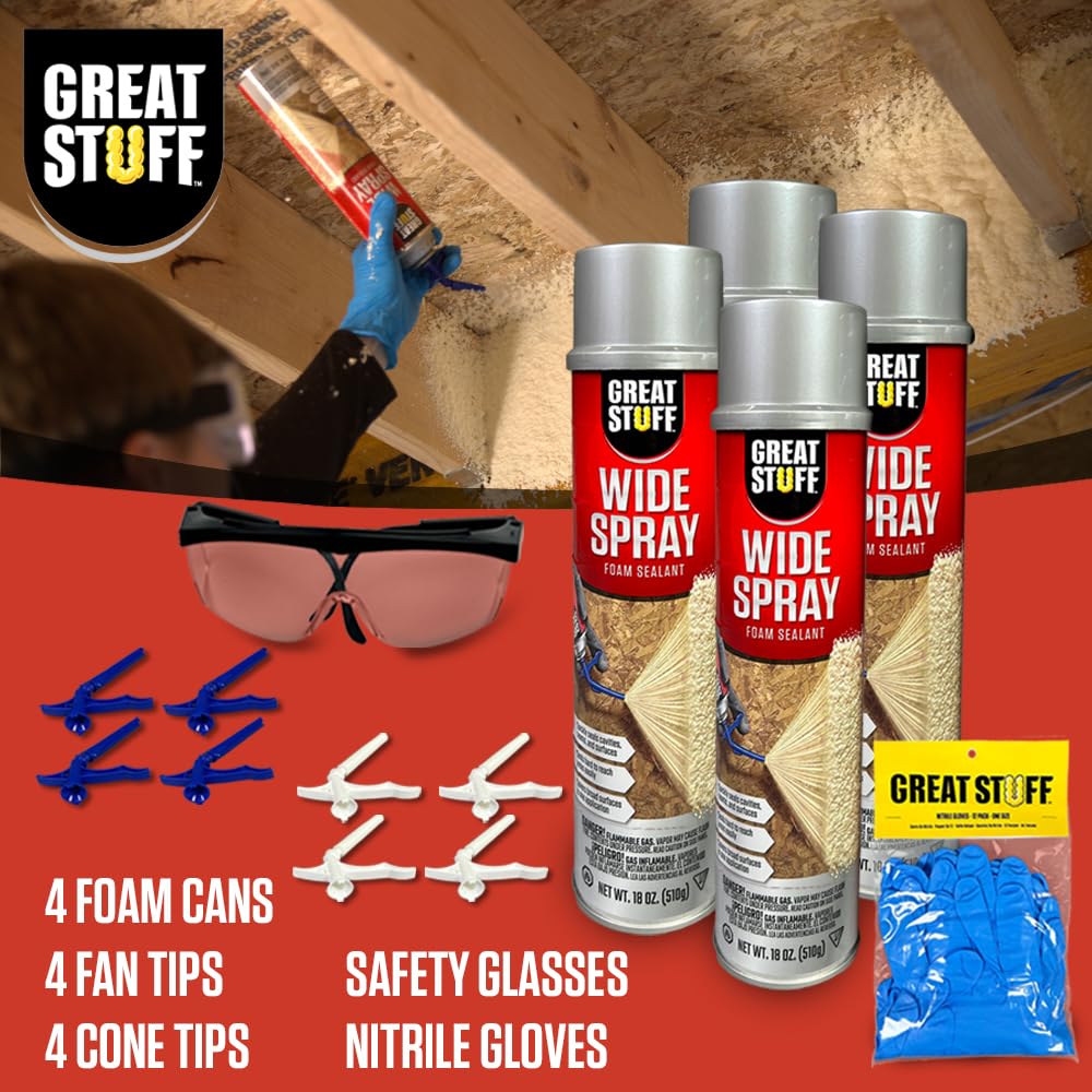 Snapklik.com : Great Stuff Wide Spray Foam Insulation Kit Closed Cell ...